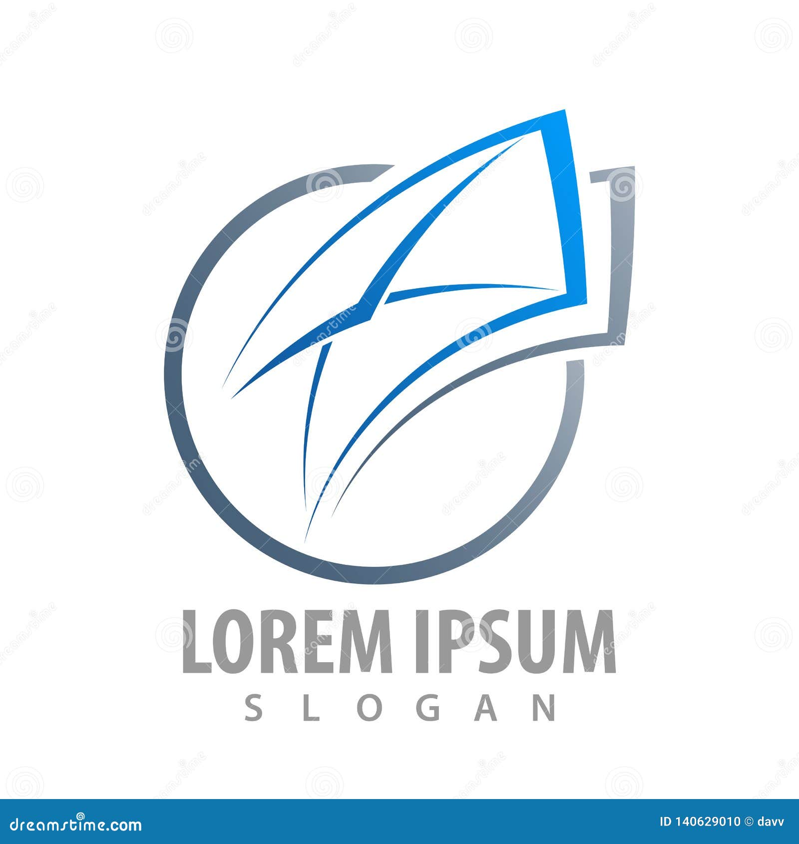 Logo Concept Design. Circle Envelope Stock Vector - Illustration of ...