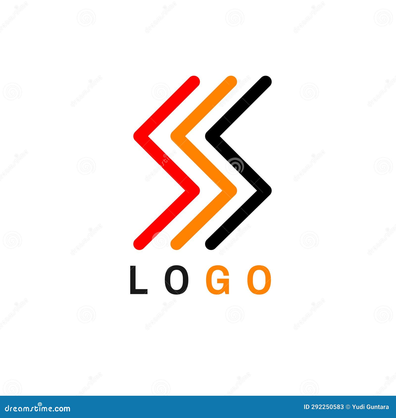 A Logo Concept Made of Three Lines Stock Illustration - Illustration of ...