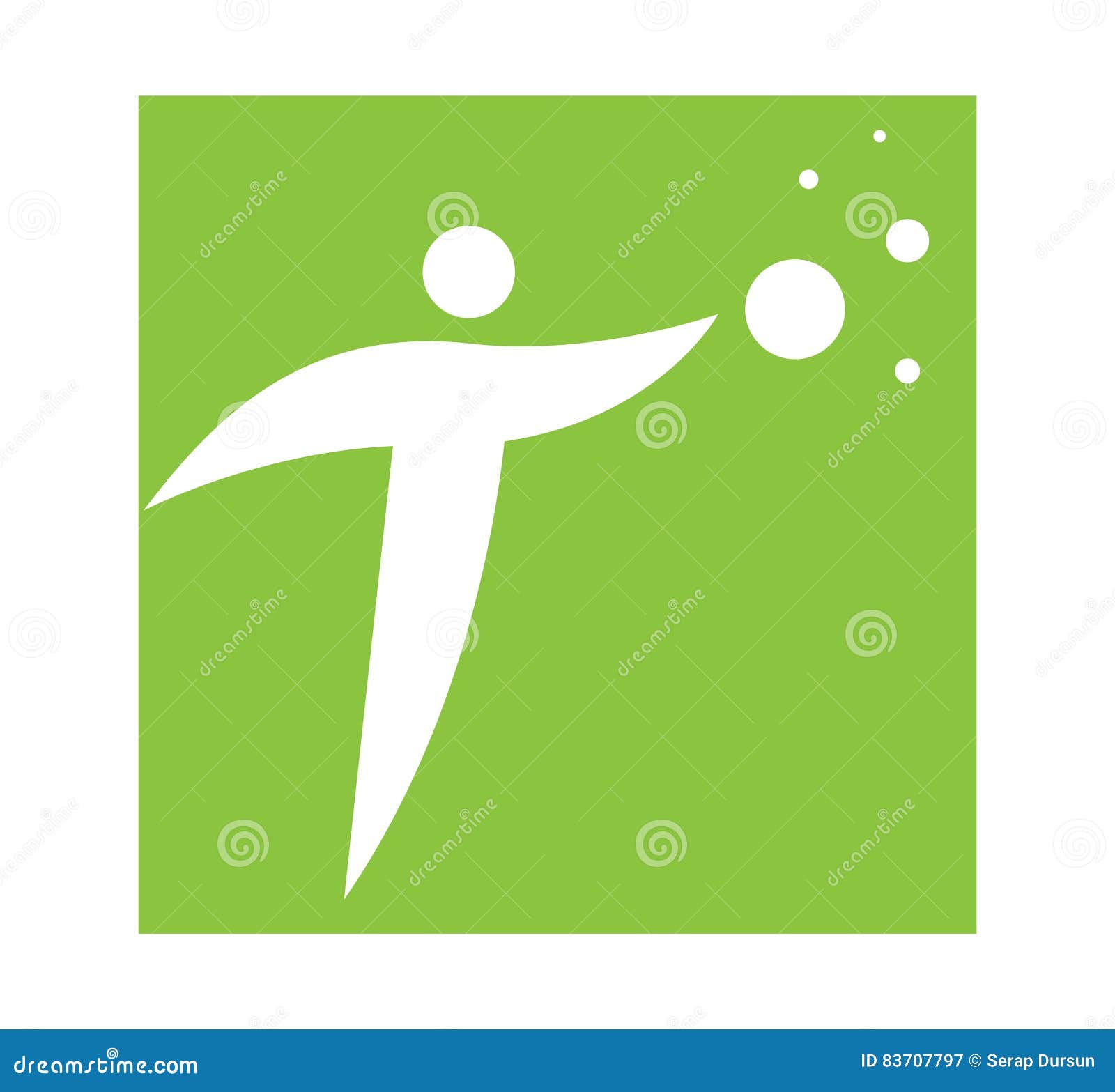 Logo Concept with a Person stock illustration. Illustration of marker ...
