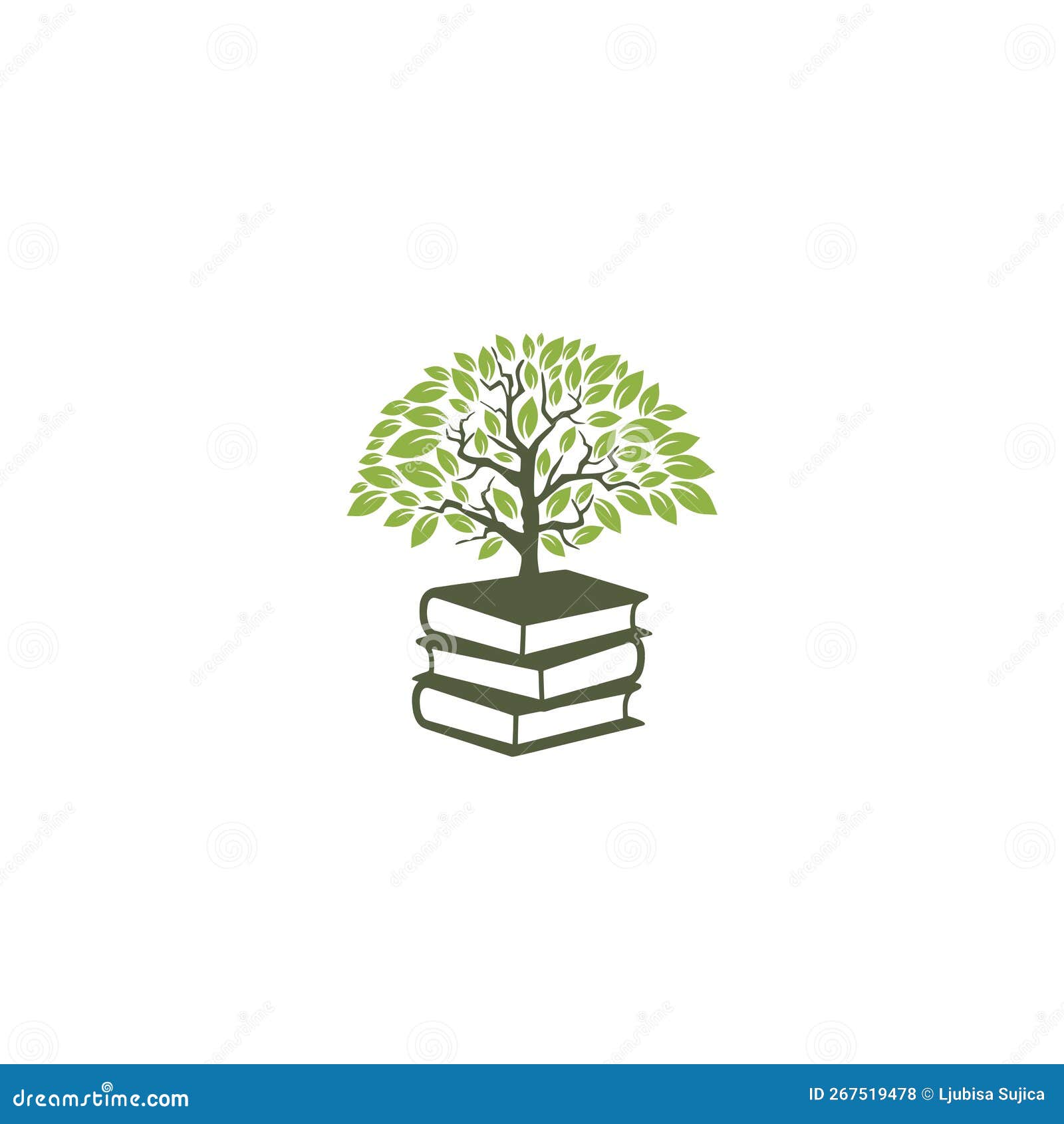 Logo Concept for Tree and Book, Education Tree Logo Design Template ...