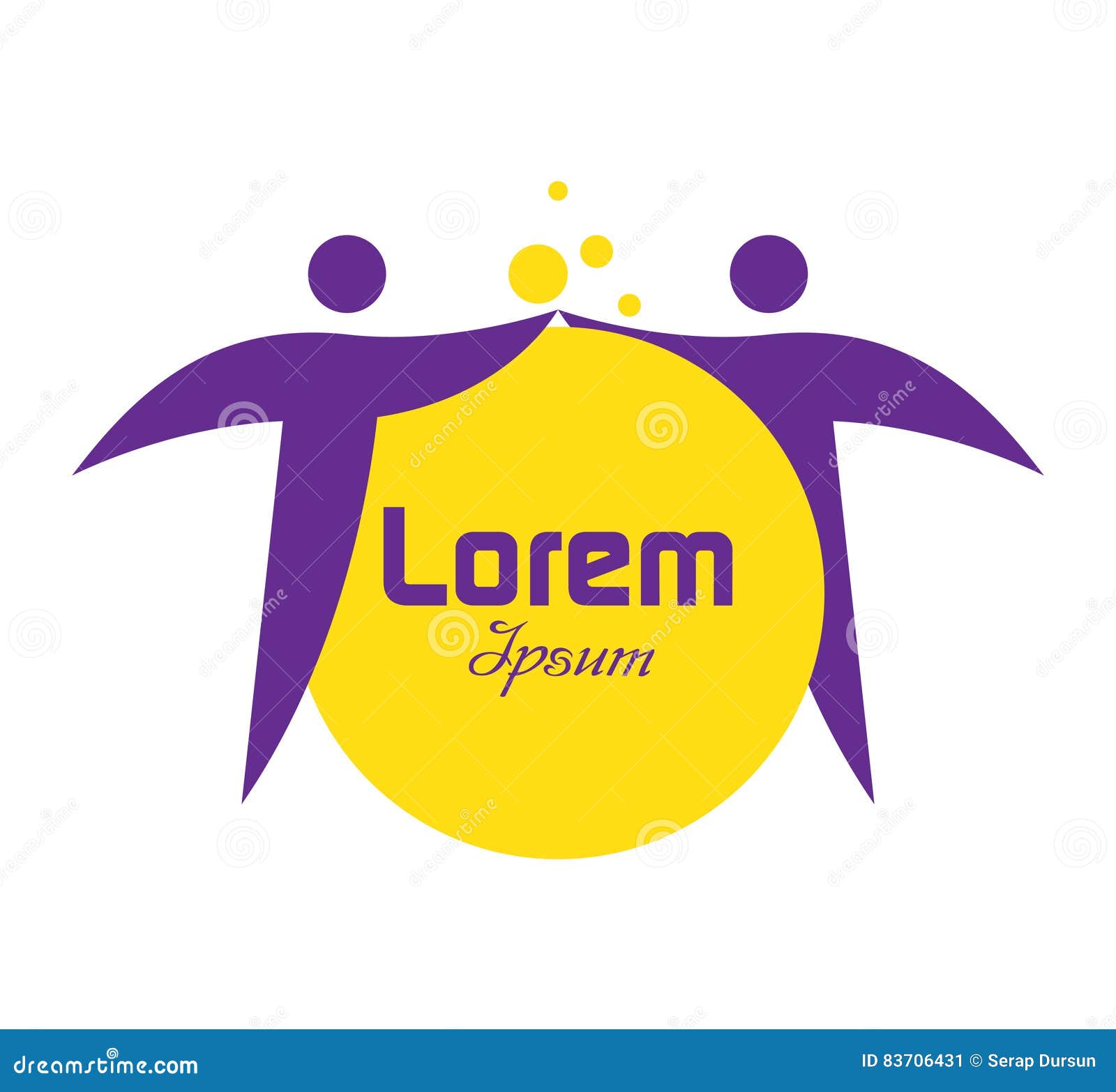 Logo Concept with Two Person Stock Vector - Illustration of friendship ...