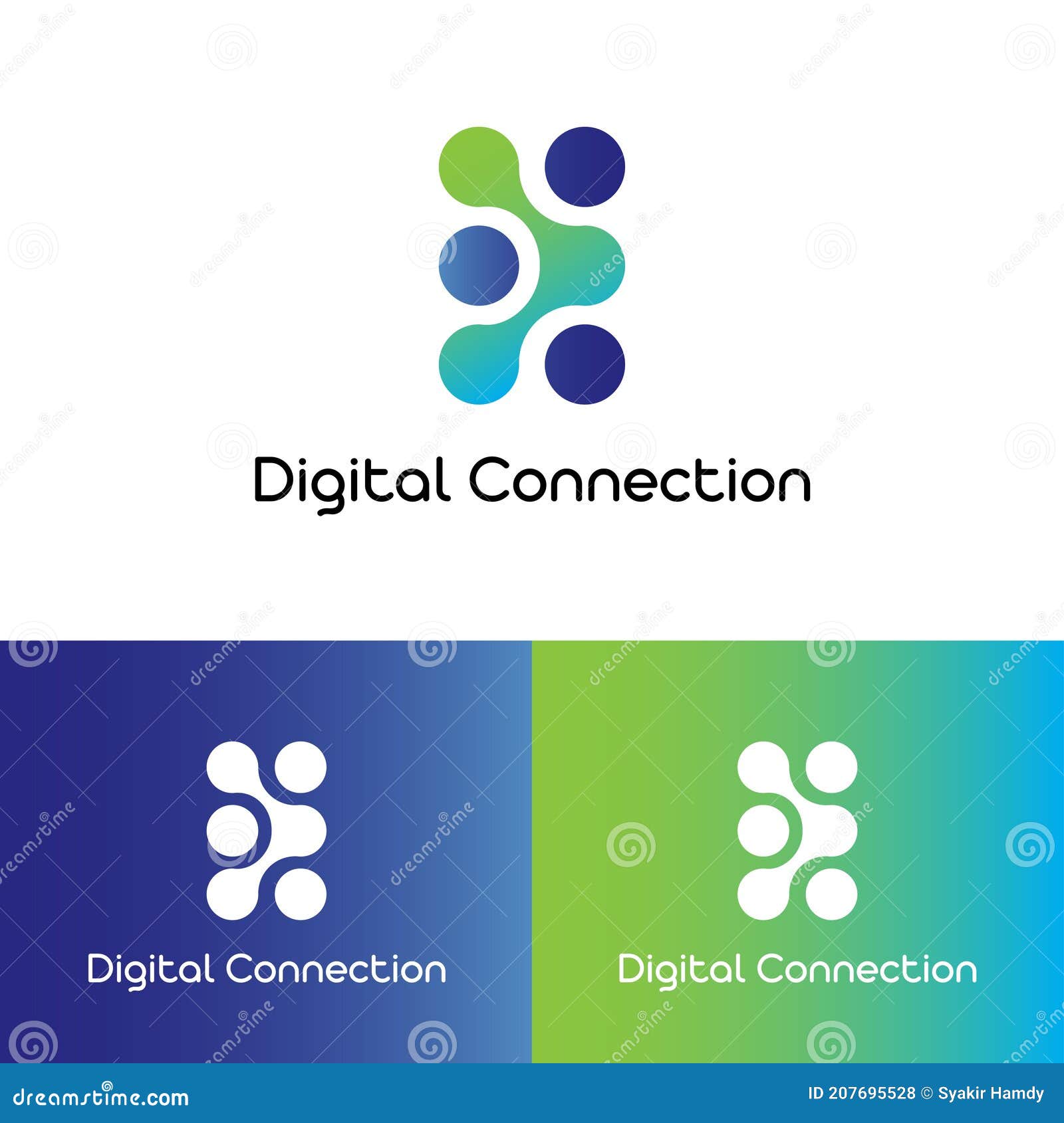 Logo Connect. Abstract Connect Icon Logo Design Made Of Color Pieces ...