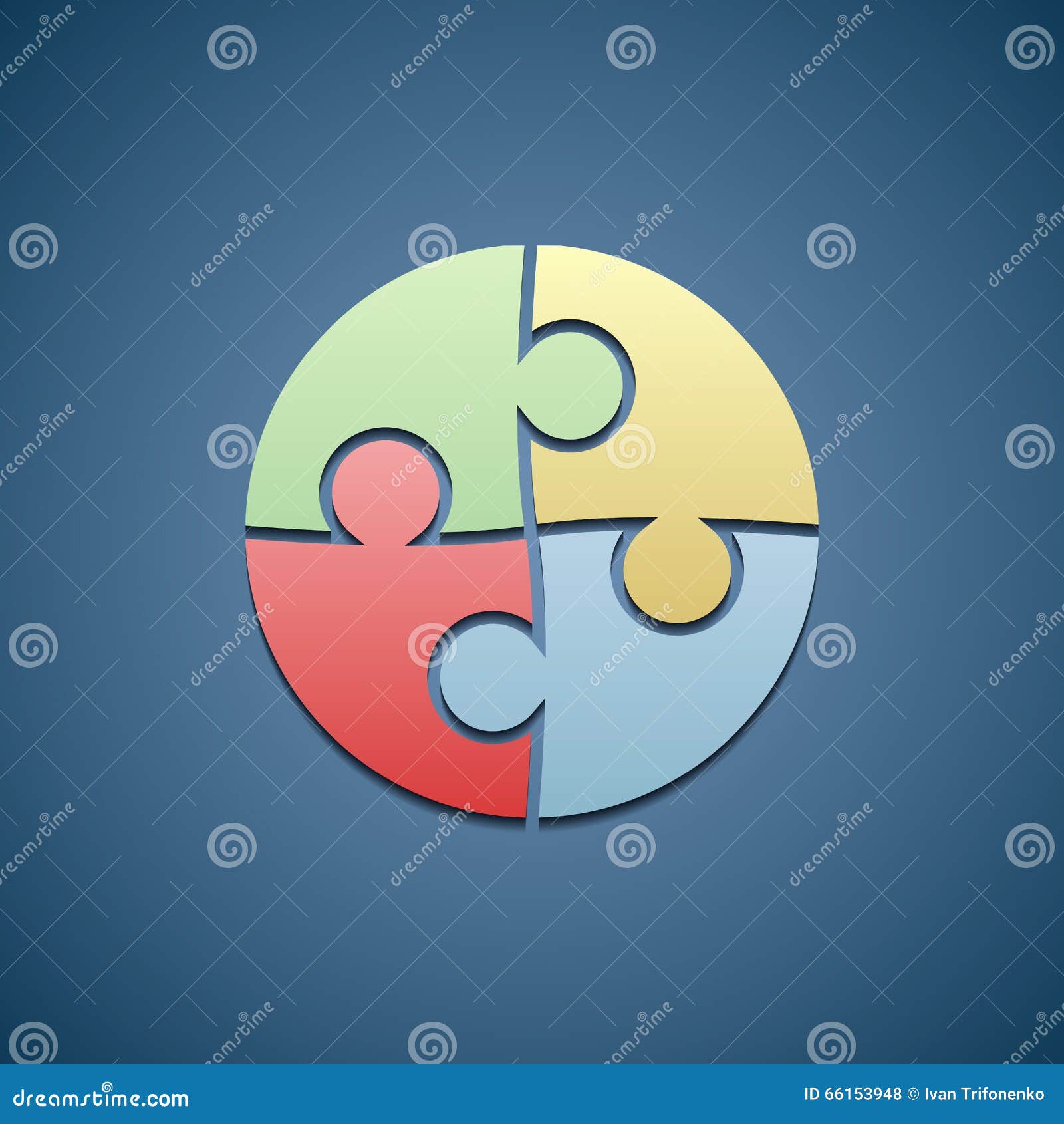 Logo Consists of the Pieces of the Puzzle. Stock Vector - Illustration ...