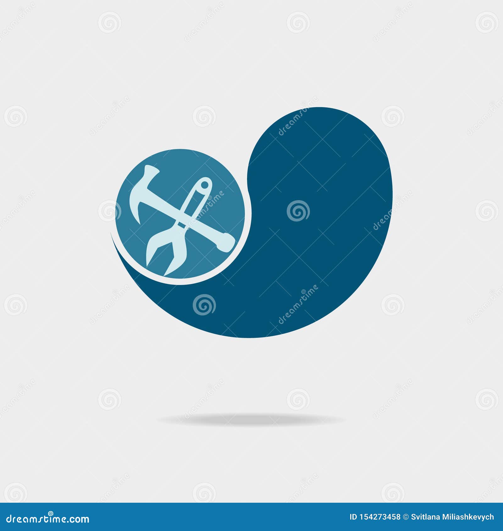 Logo with Construction Inventions Stock Illustration - Illustration of ...