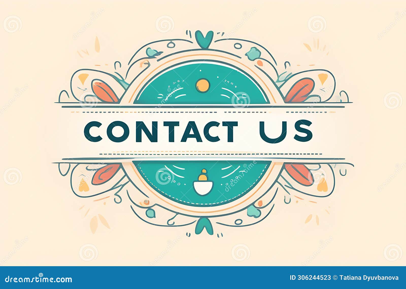 Logo for a Contact Us Page, Using a Combination of Clean Lines and a ...