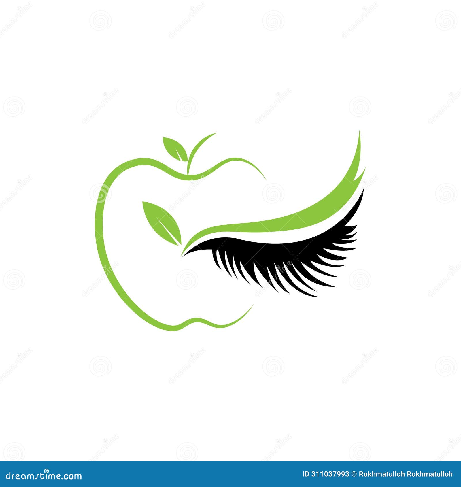 Logo Cosmetic Apple Design Vector Abstract Illustration Beauty Stock ...