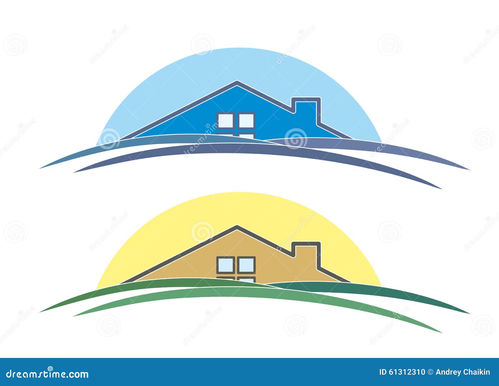 Logo of the Cottage Settlement. Stock Vector - Illustration of housing ...