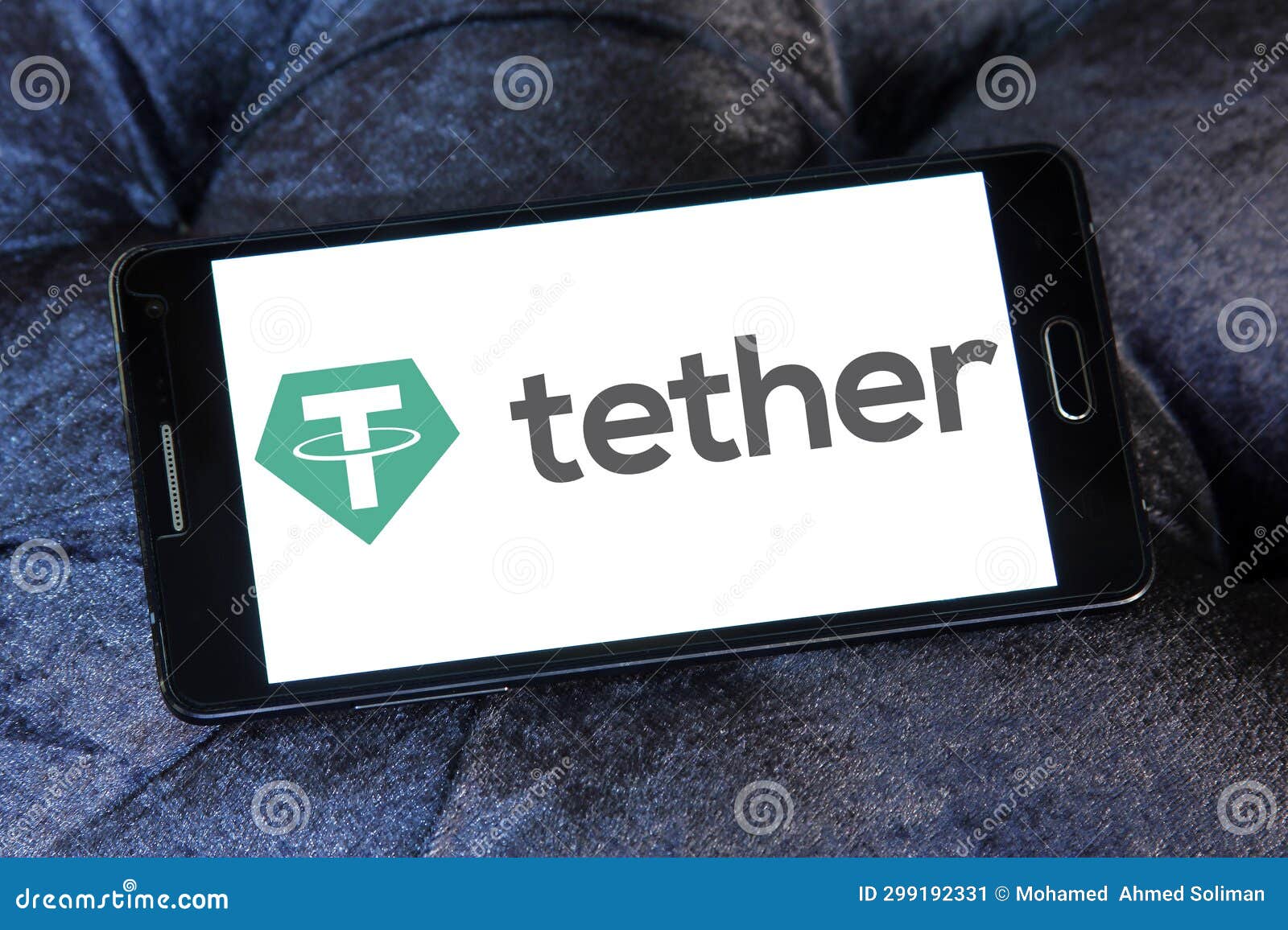 Tether usdt coin editorial photo. Image of online, smartphone - 299192331