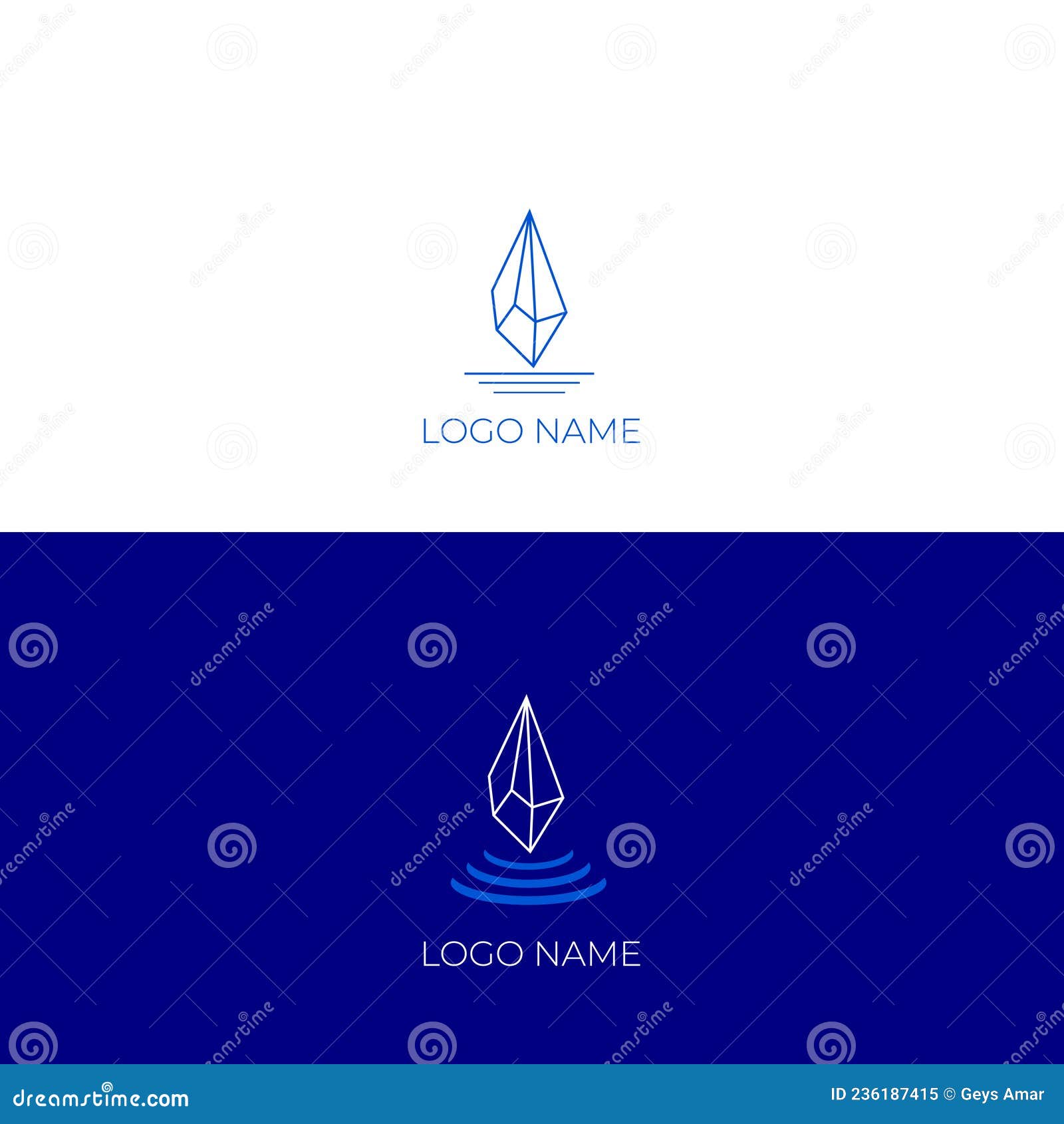 Logo crystal for company stock illustration. Illustration of ilustrator ...