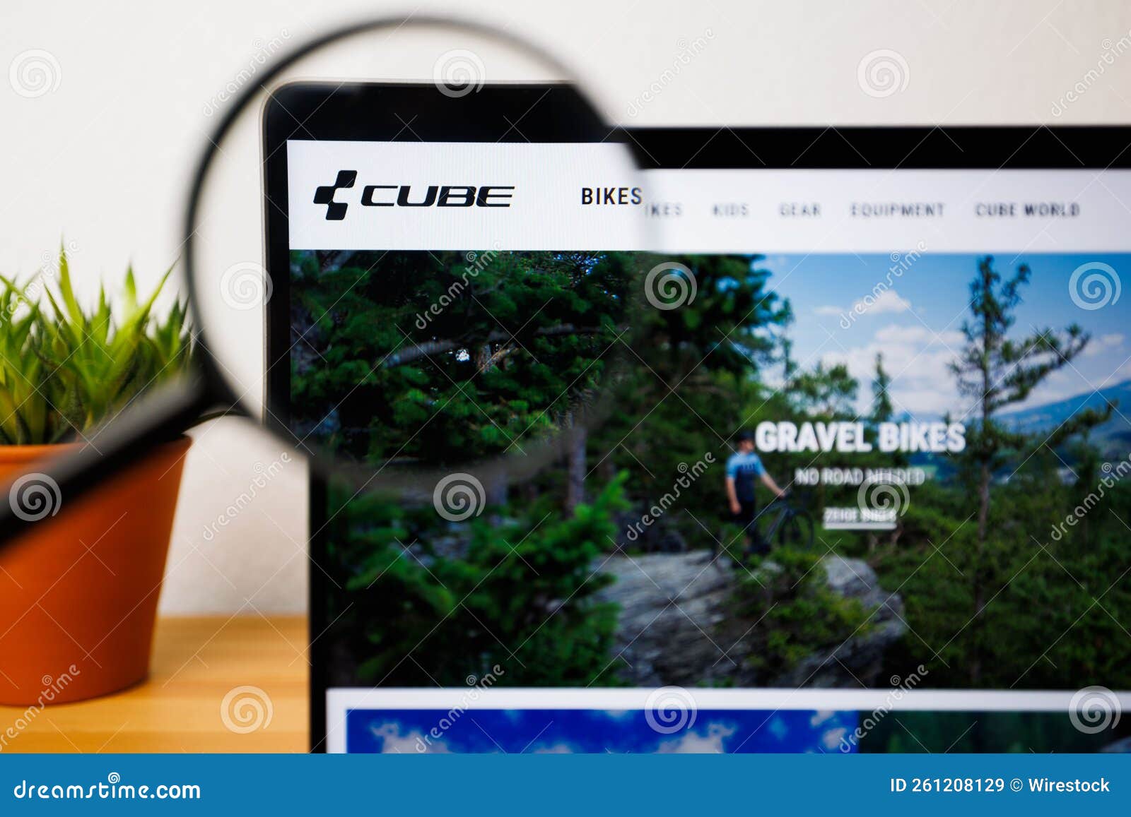 Logo of a Cube on a Laptop Screen Under a Magnifying Glass Editorial ...