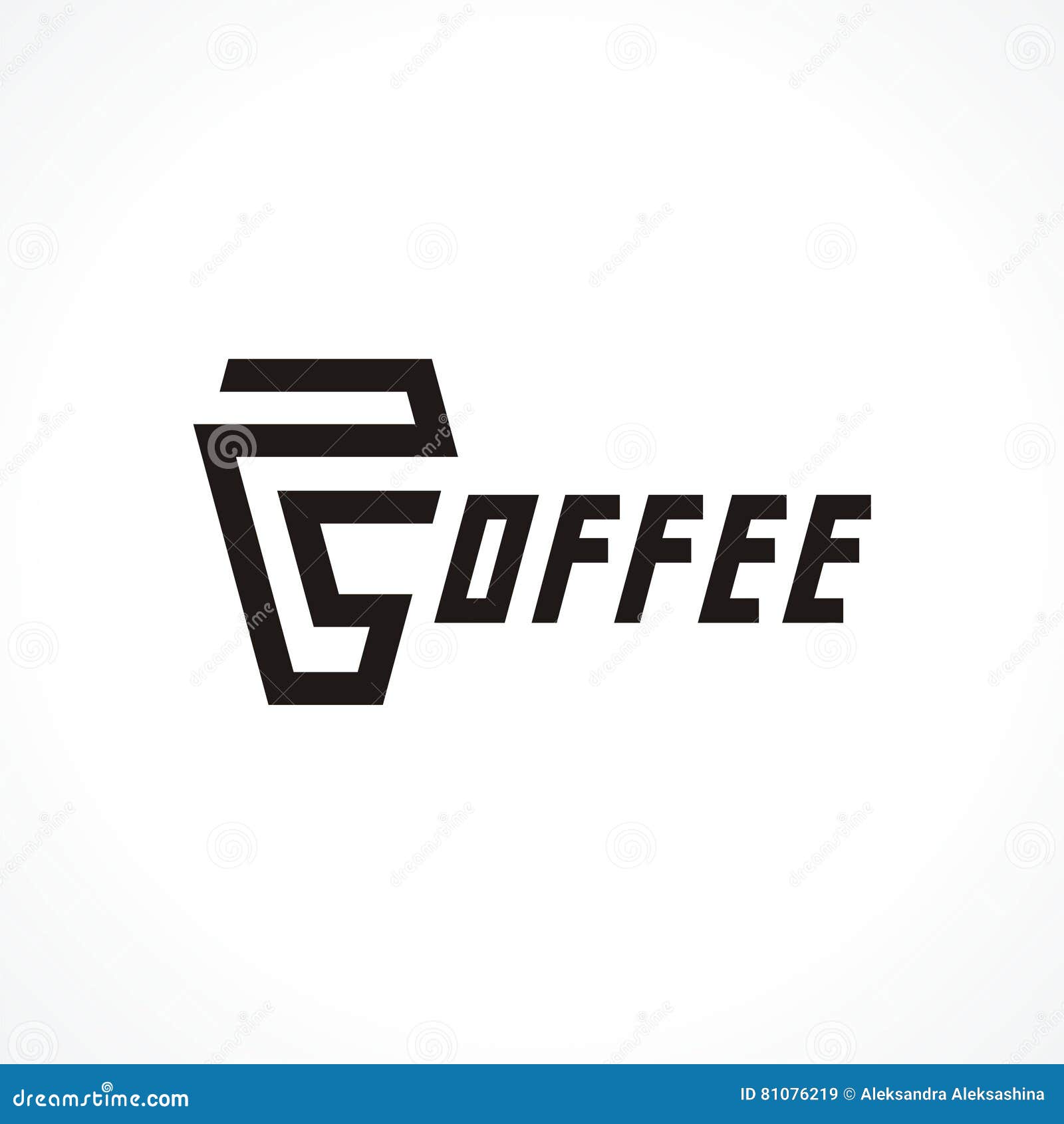 Logo with Cup and Text Coffee Stock Vector - Illustration of cappuccino ...