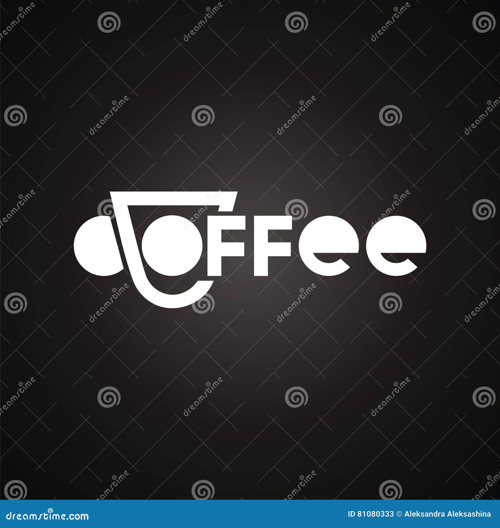 Logo with Cup and Text Coffee Stock Vector - Illustration of drink ...