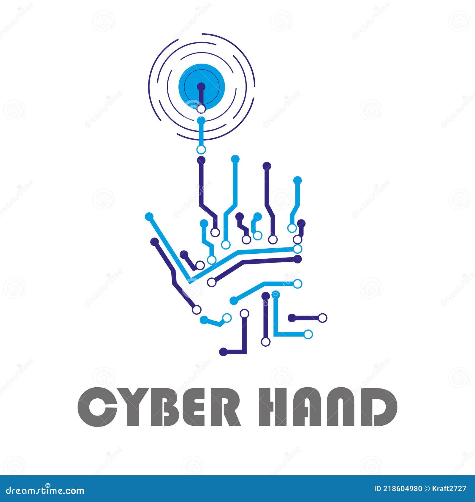 Logo for cyber hands stock vector. Illustration of artificial - 218604980