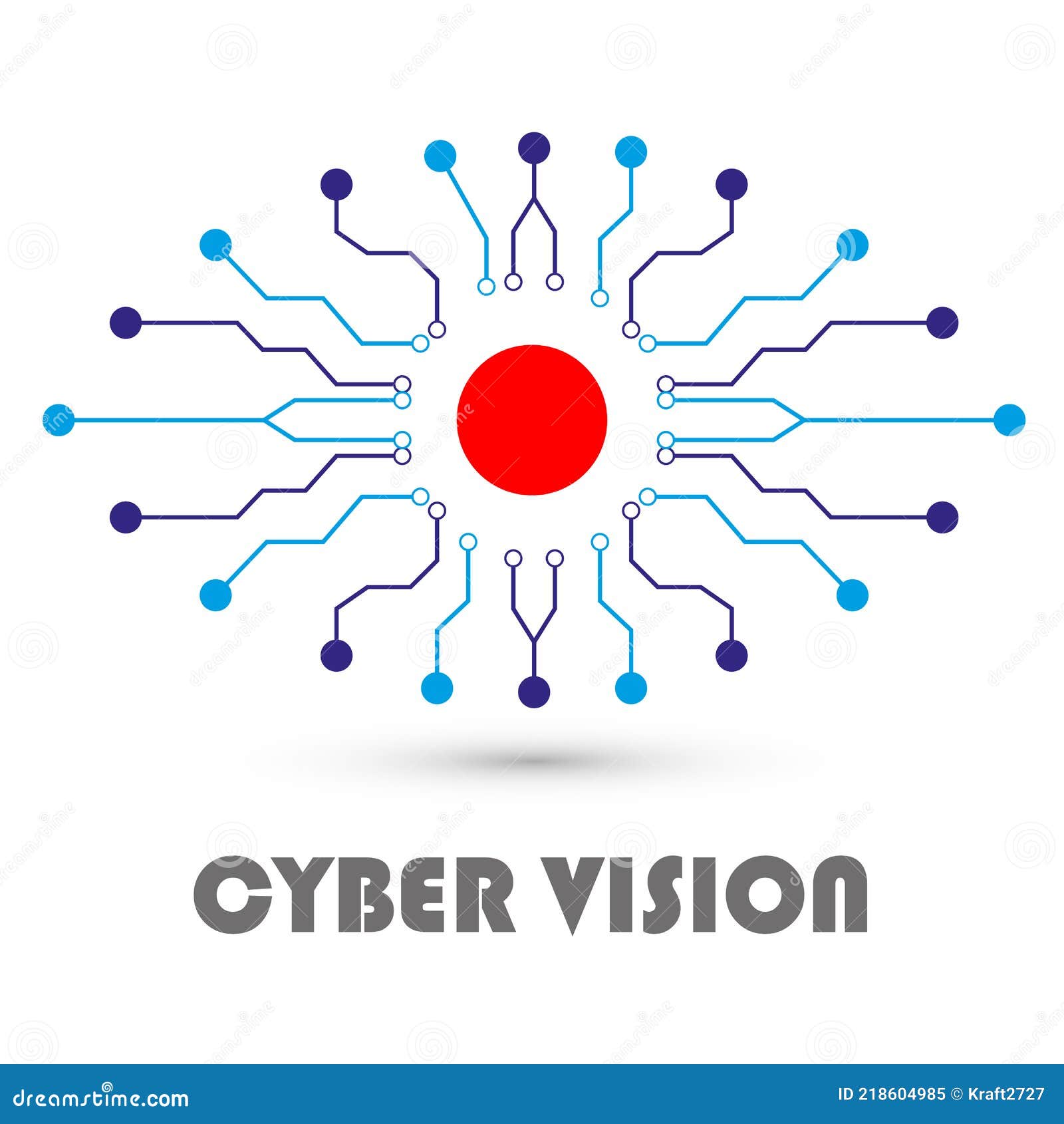 Logo for cyber vision stock vector. Illustration of human - 218604985