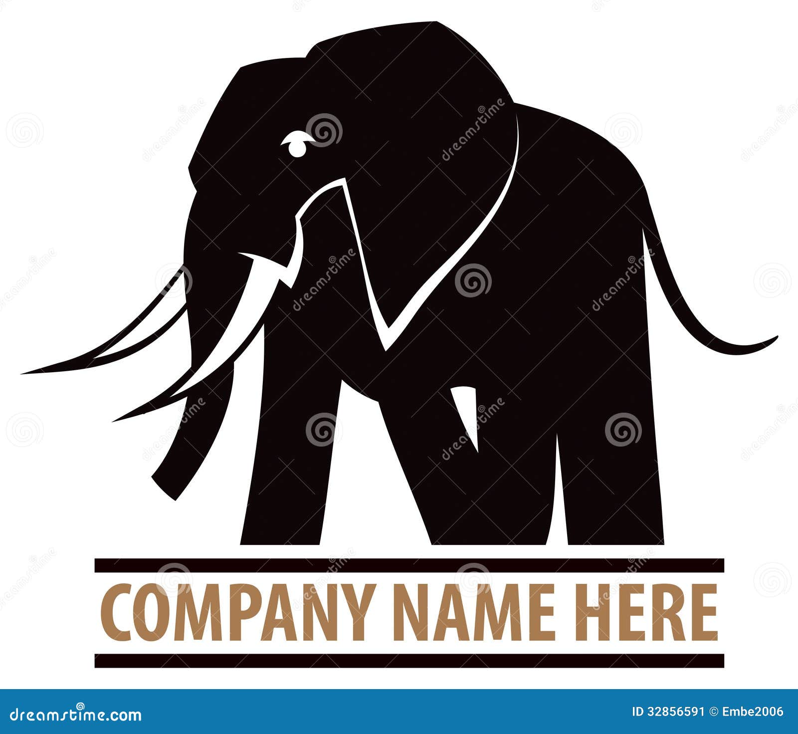 Logo d'éléphant illustration de vecteur. Illustration du image - 32856591