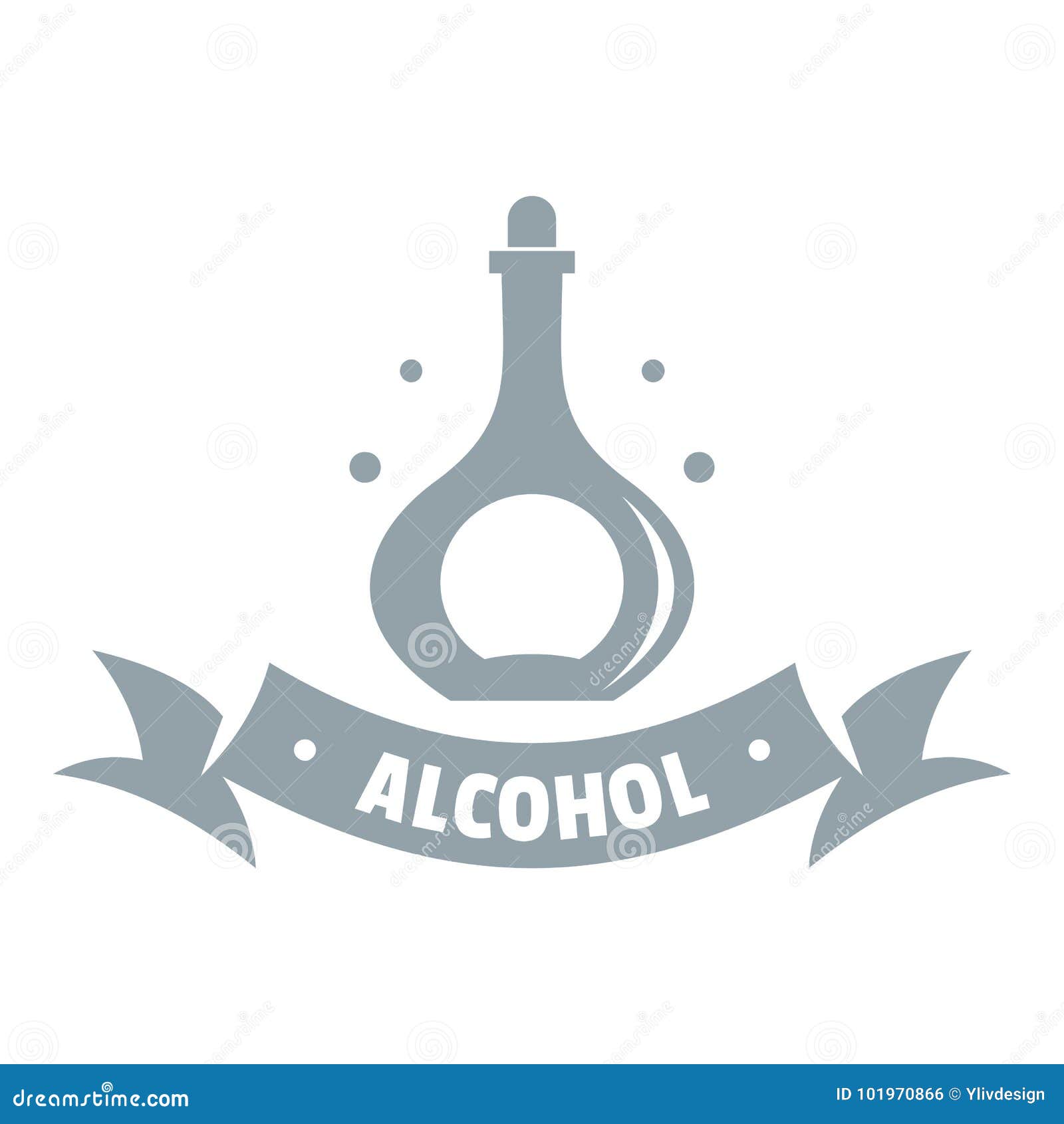 Logo D'alcool, Style Gris Simple Illustration de Vecteur - Illustration ...