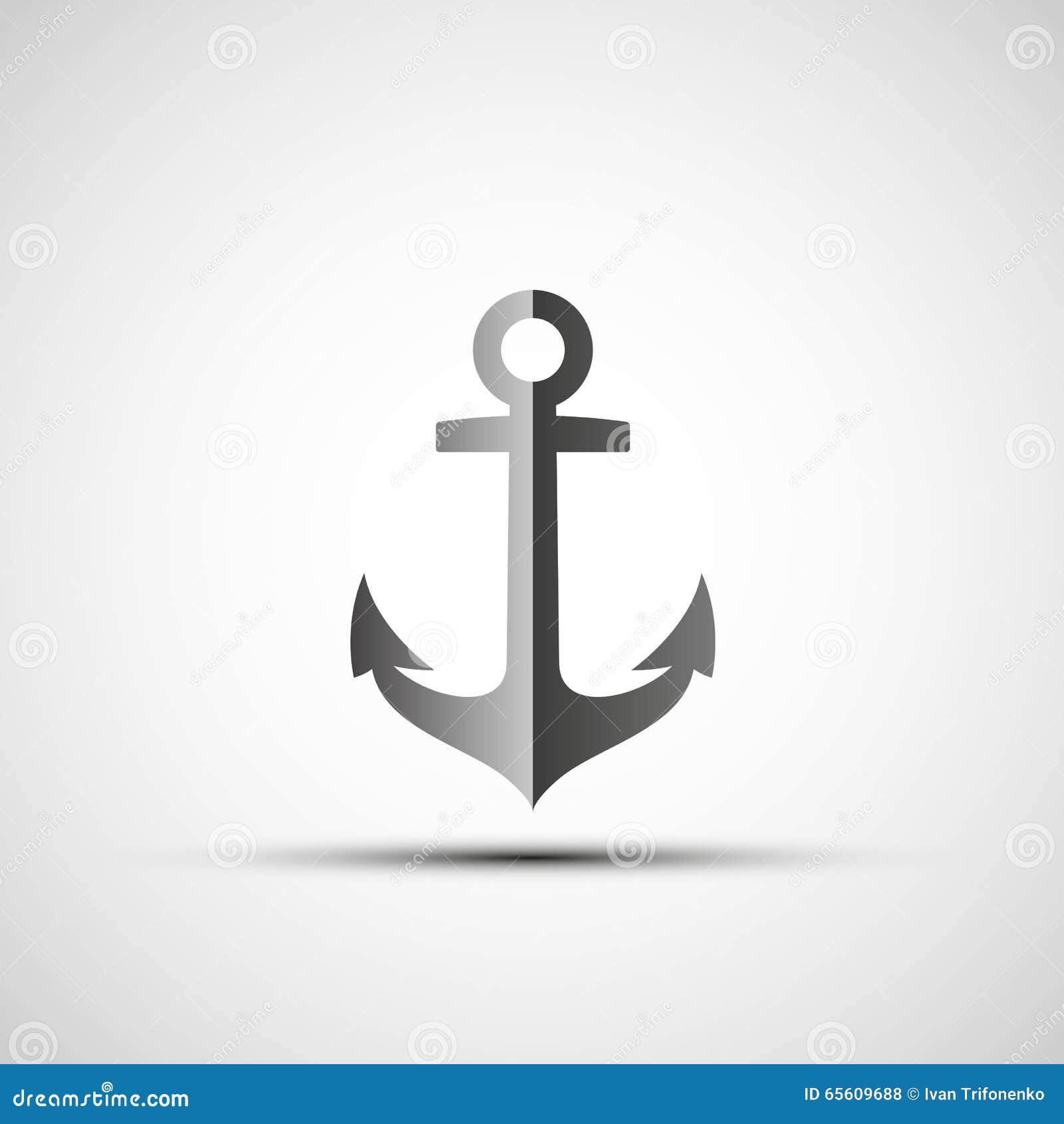 Logo d'ancre de bateau illustration de vecteur. Illustration du ...