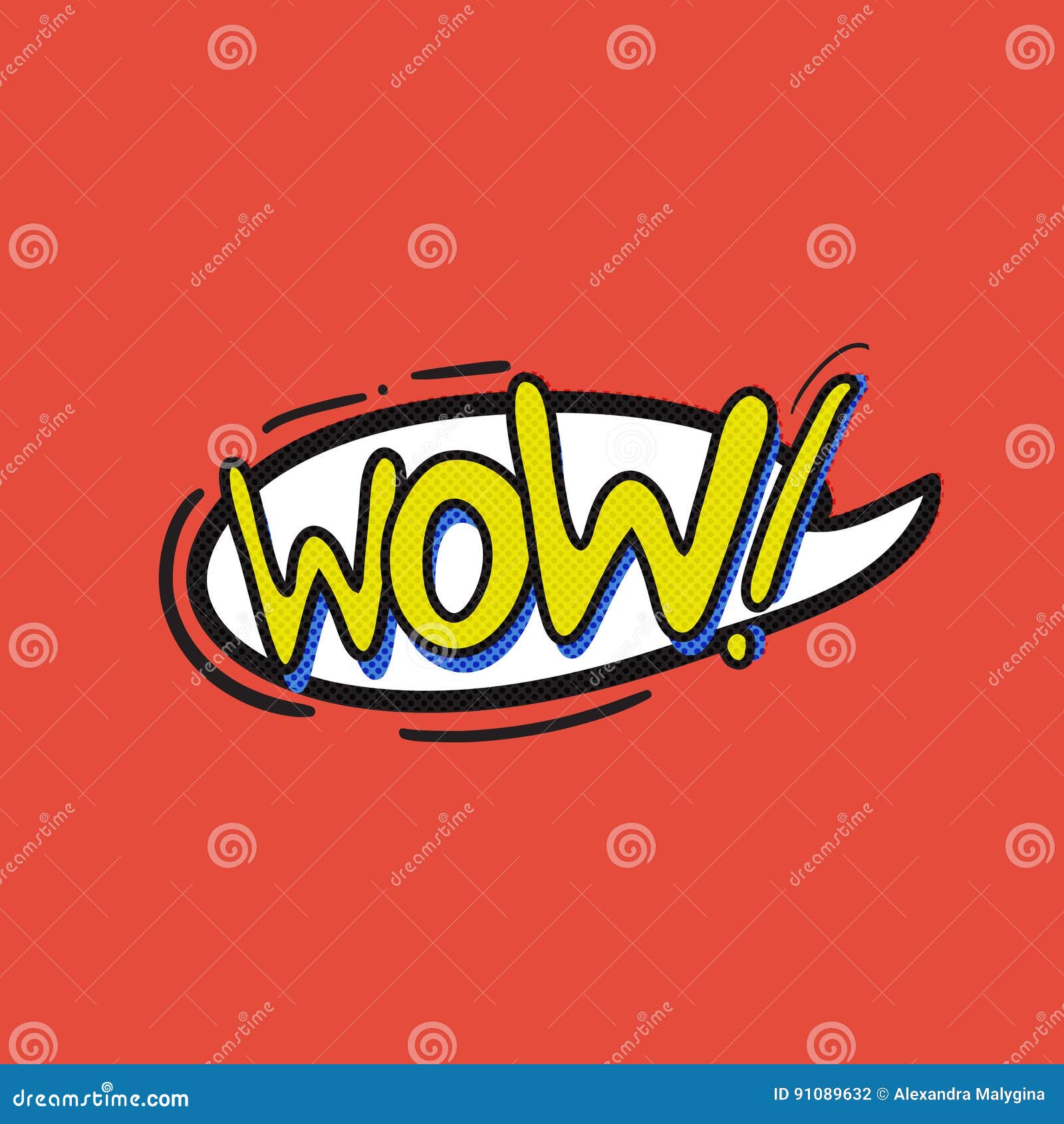 Logo d'art de bruit wouah illustration de vecteur. Illustration du ...