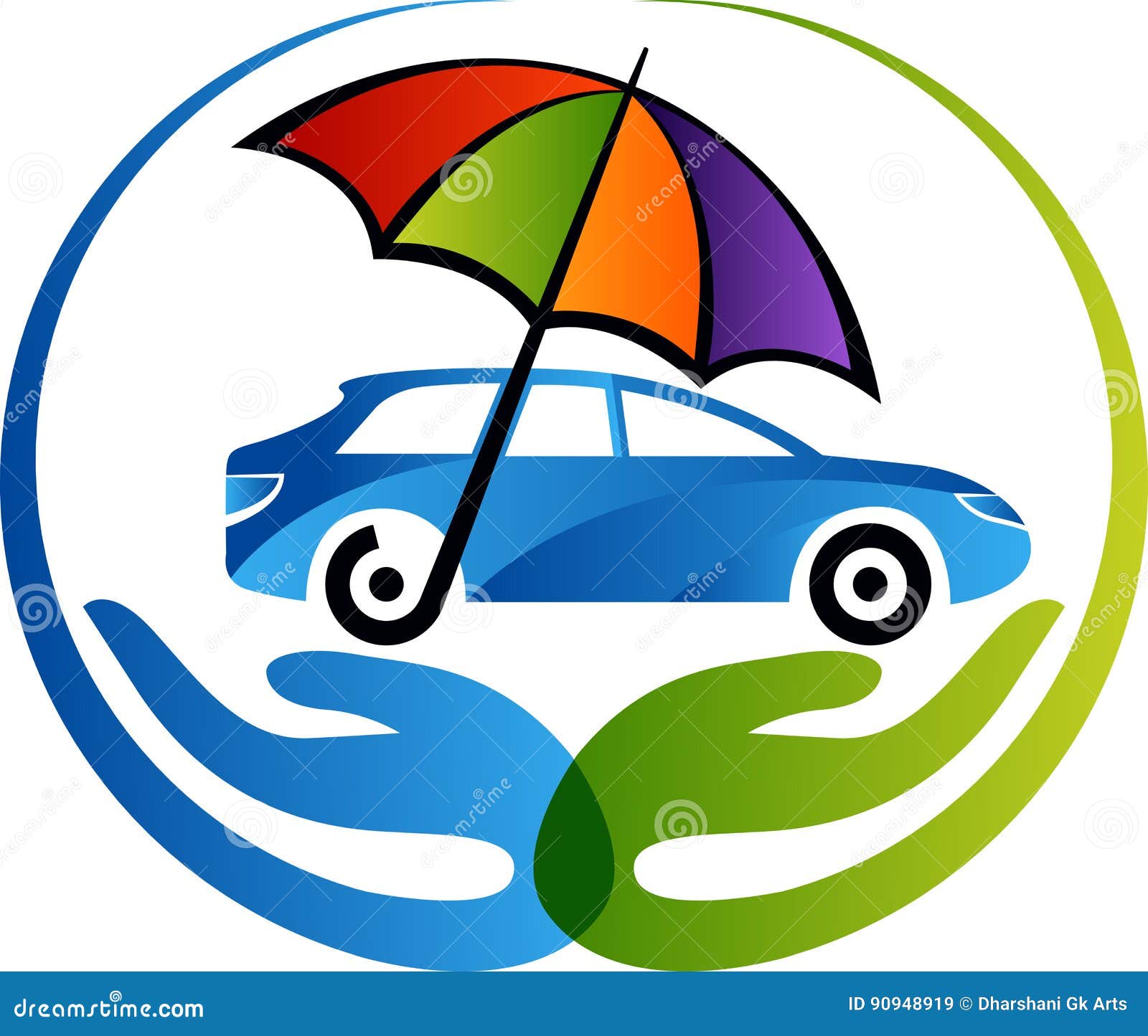 Logo d'assurance auto illustration de vecteur. Illustration du boîtier ...