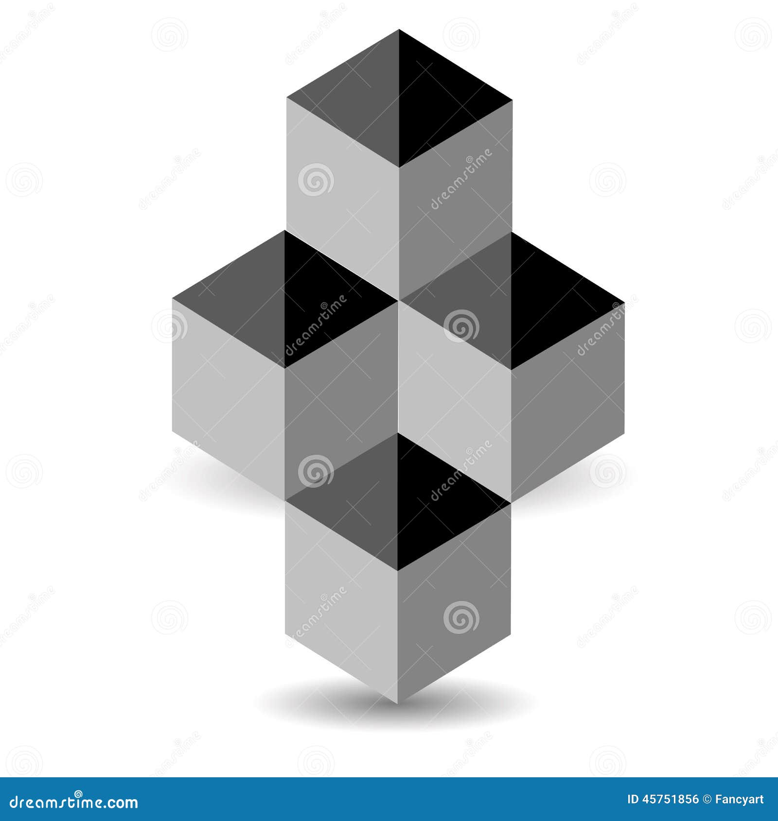 Logo With 3d Boxes Vector Illustration | CartoonDealer.com #45751856