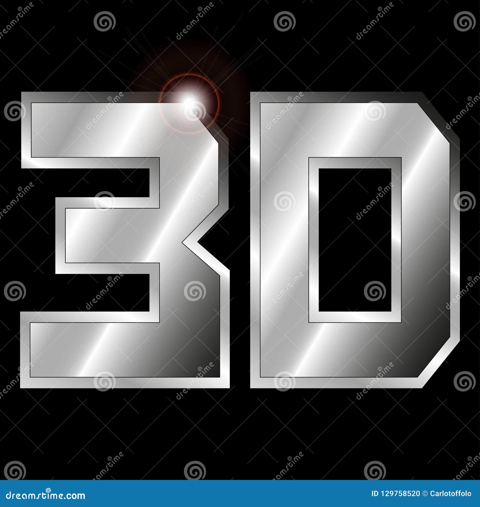Logo 3D - Three-Dimensional - Vector Stock Vector - Illustration of ...