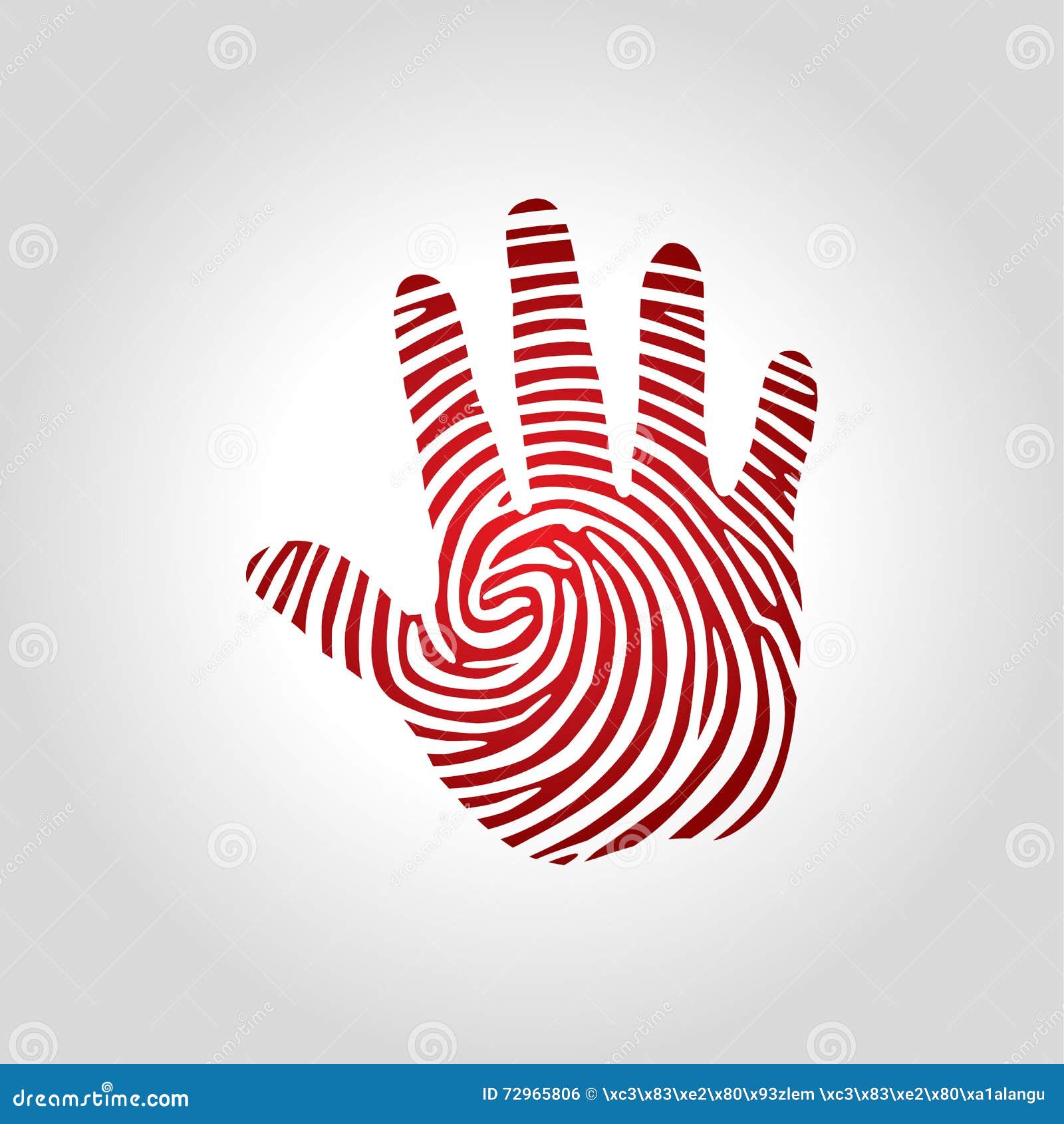 Logo D'empreinte Digitale De Main Illustration de Vecteur ...