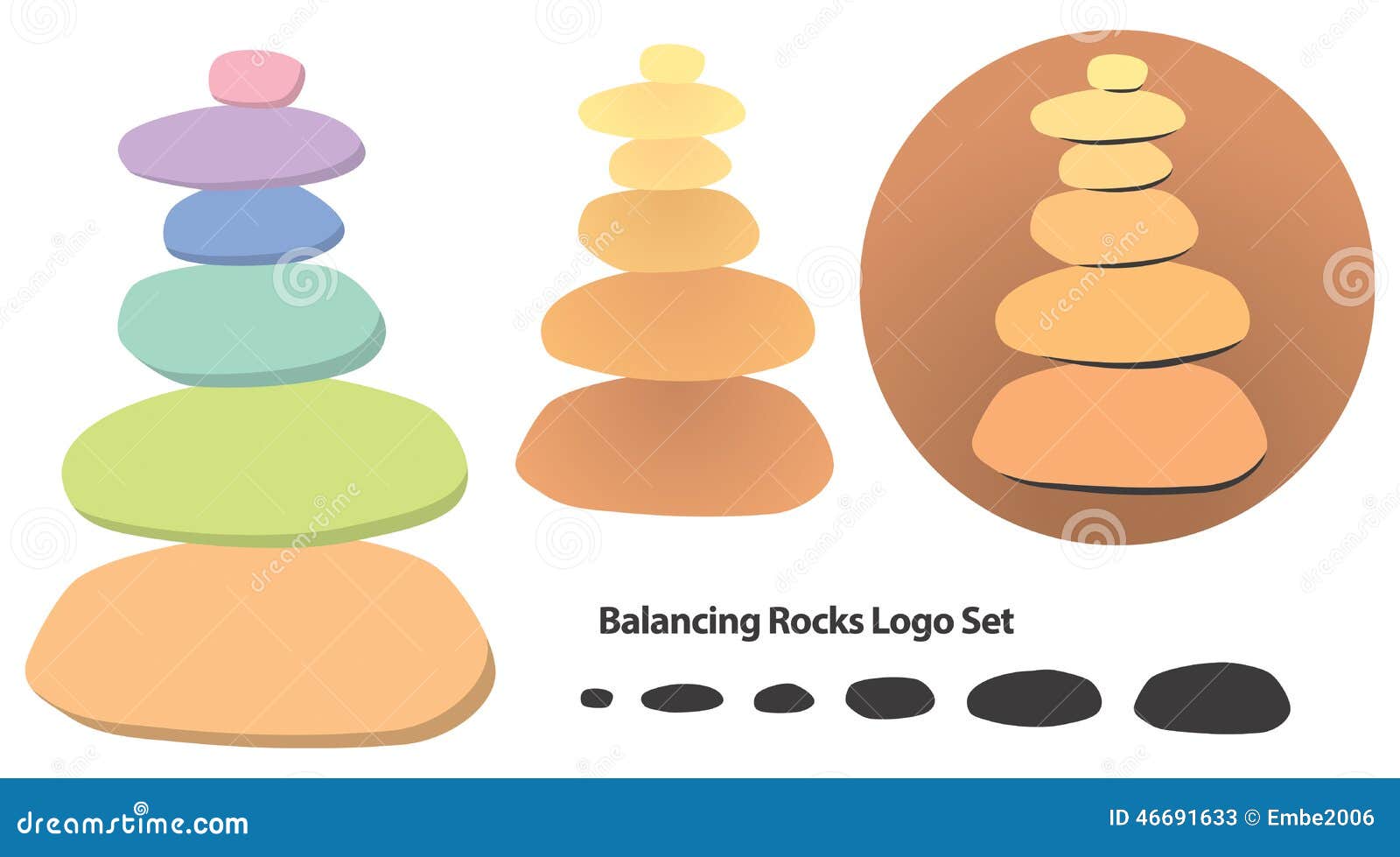 Logo D'equilibratura Delle Rocce Illustrazione Vettoriale ...