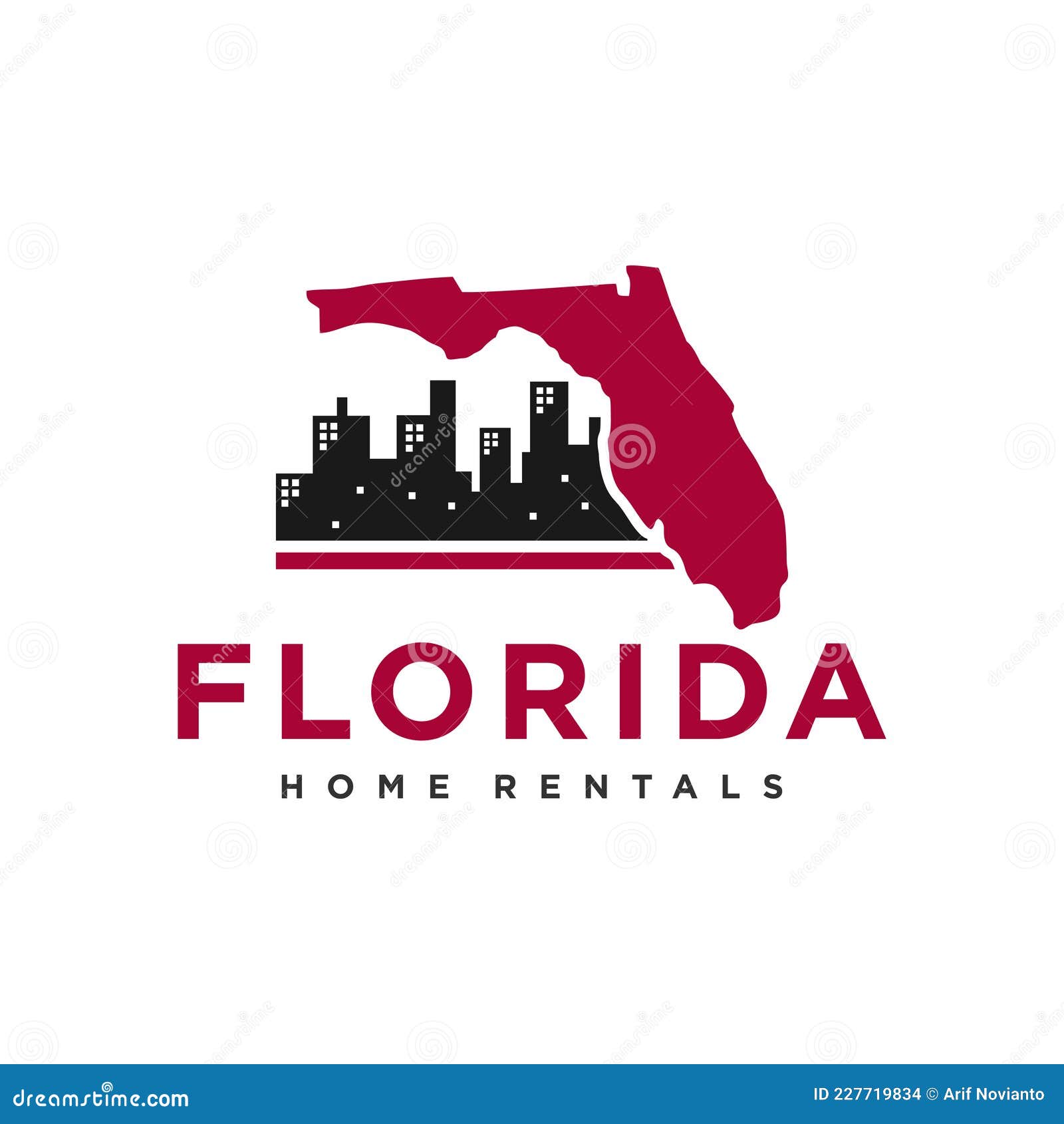 Logo D'illustration De Location De Maison En Floride Illustration de ...