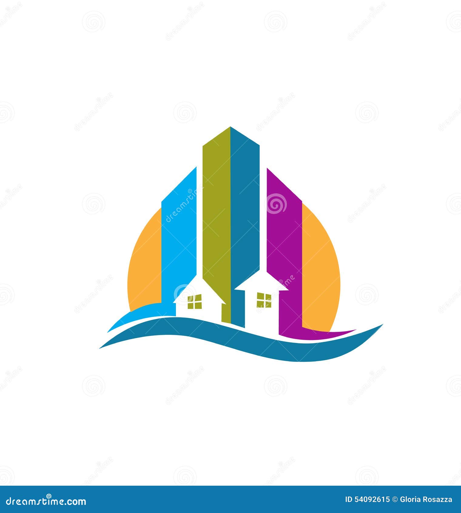 Logo d'immeubles illustration de vecteur. Illustration du compagnie ...