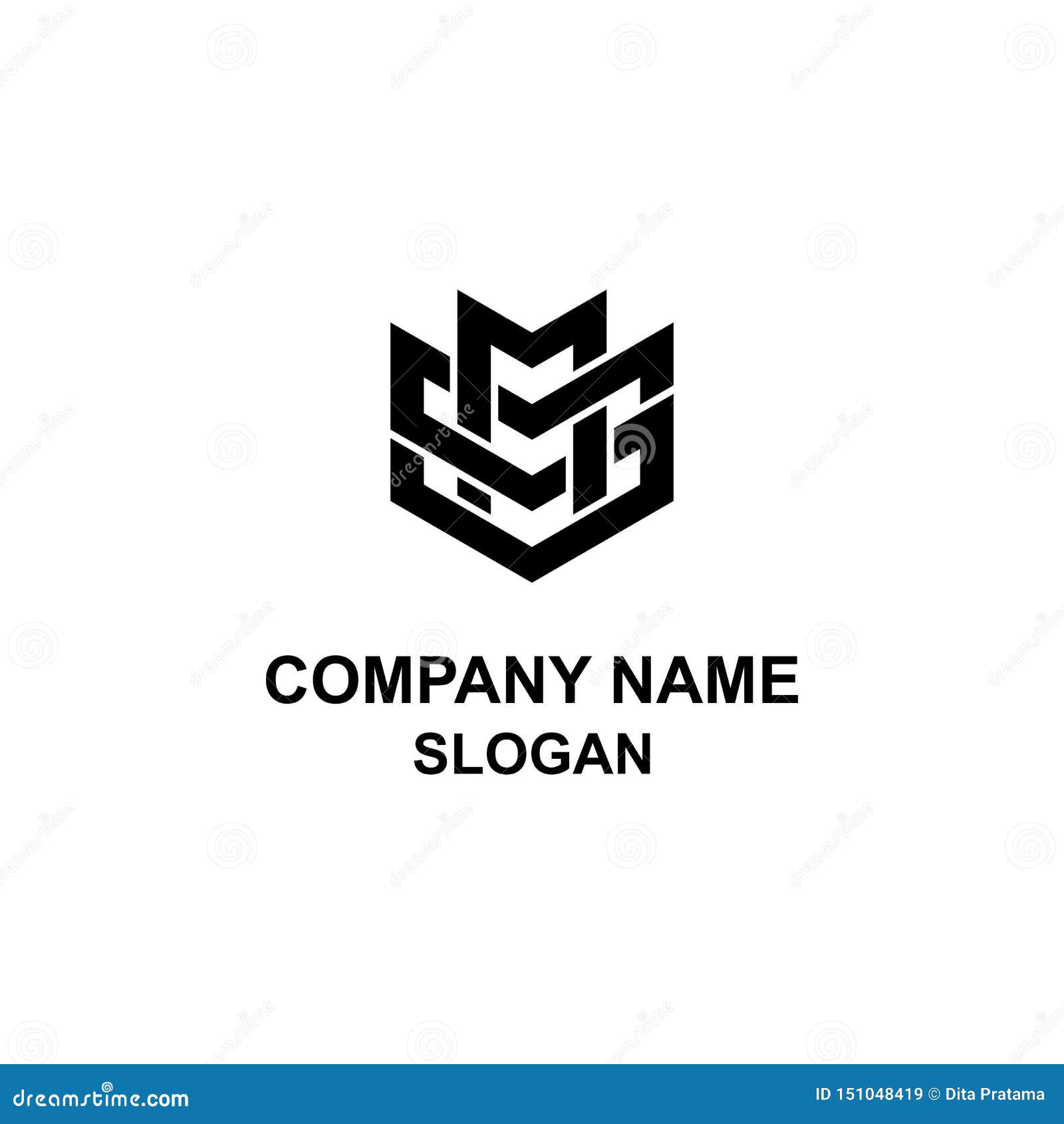 Logo D'initiale De Lettre De Milliseconde Illustration Stock ...