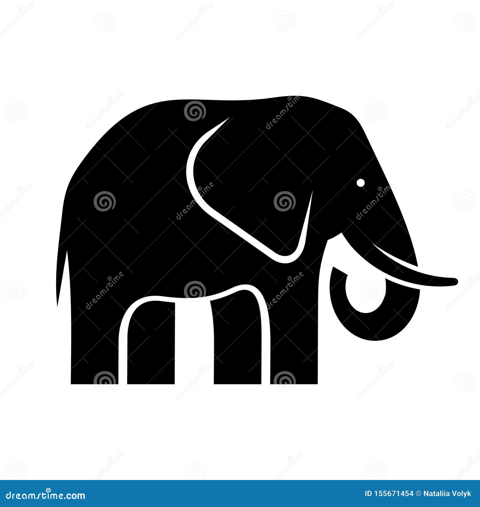 Logo d'?l?phant illustration de vecteur. Illustration du silhouette ...