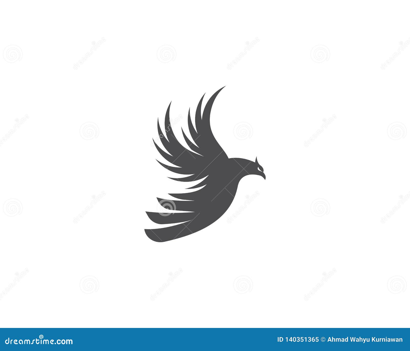 Logo d'oiseau de faucon illustration de vecteur. Illustration du ...