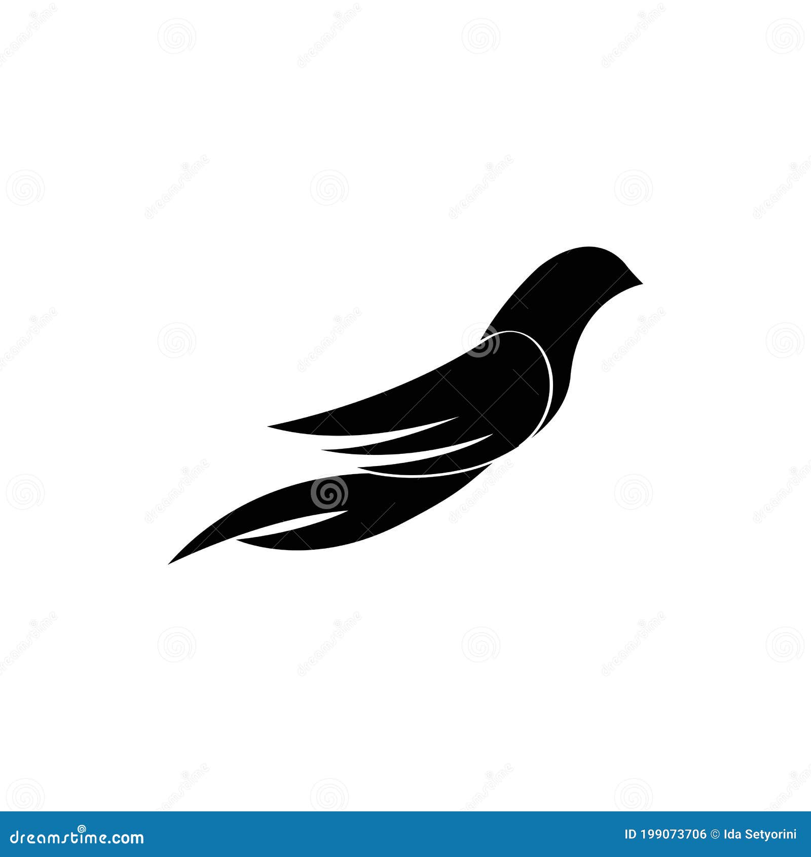 Logo d'oiseaux illustration de vecteur. Illustration du bande - 199073706