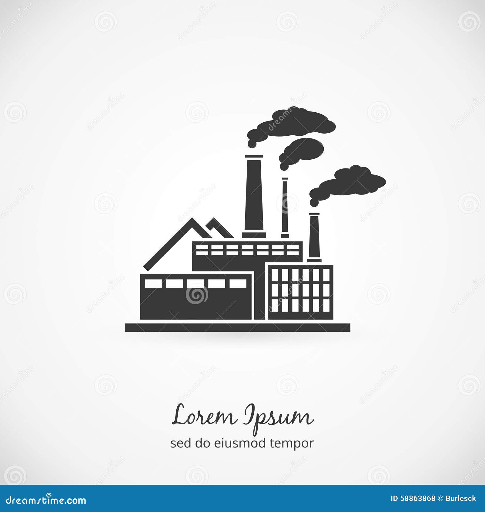 Logo d'usine illustration de vecteur. Illustration du matériel - 58863868