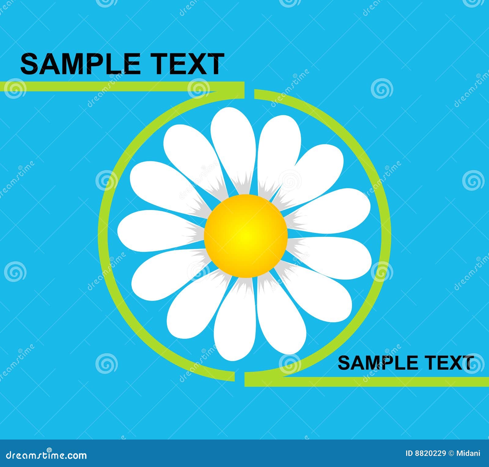 Logo daisy stock vector. Illustration of blue, flower - 8820229