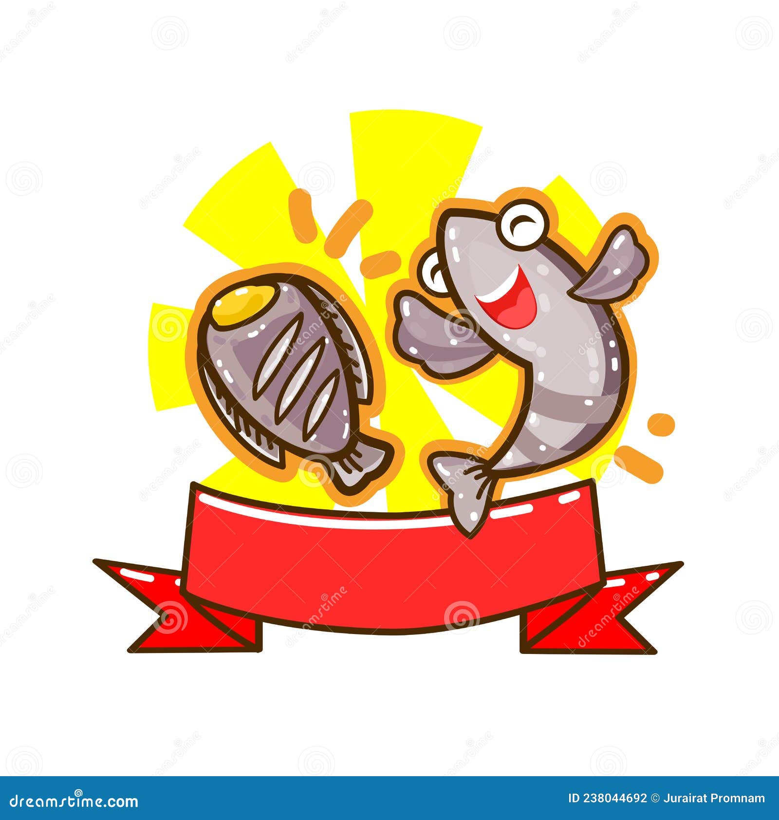 Logo Damsel Fish Character Vector Stock Vector - Illustration of date ...