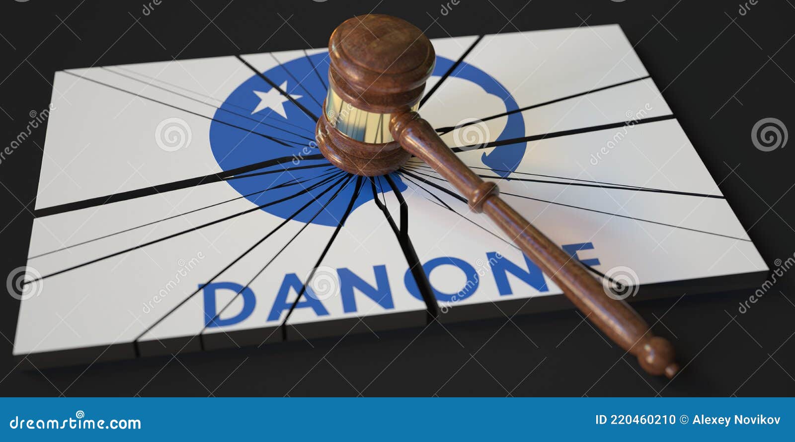 Logo of DANONE Hit by Judge S Gavel. Court Related Editorial 3d ... Logo of DANONE Hit by Judge S Gavel. Court Related Editorial 3d ...