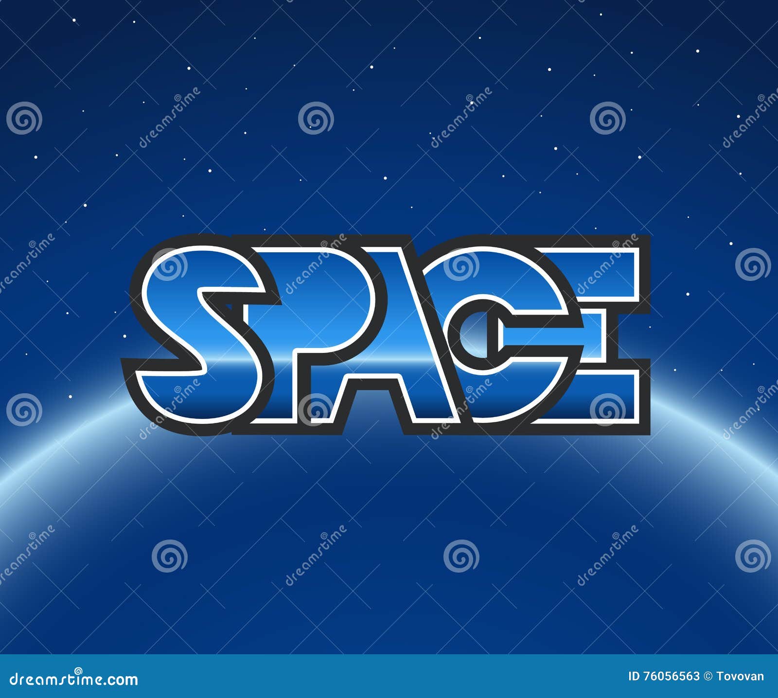 Logo dans l'espace Vecteur illustration de vecteur. Illustration du ...