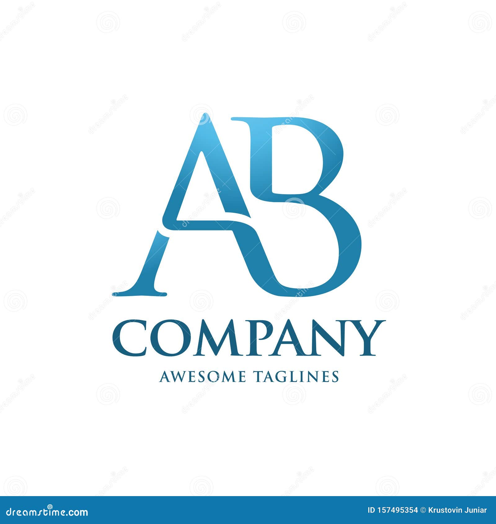 Logo De Ab Letras Conectadas Ilustración del Vector - Ilustración de ...