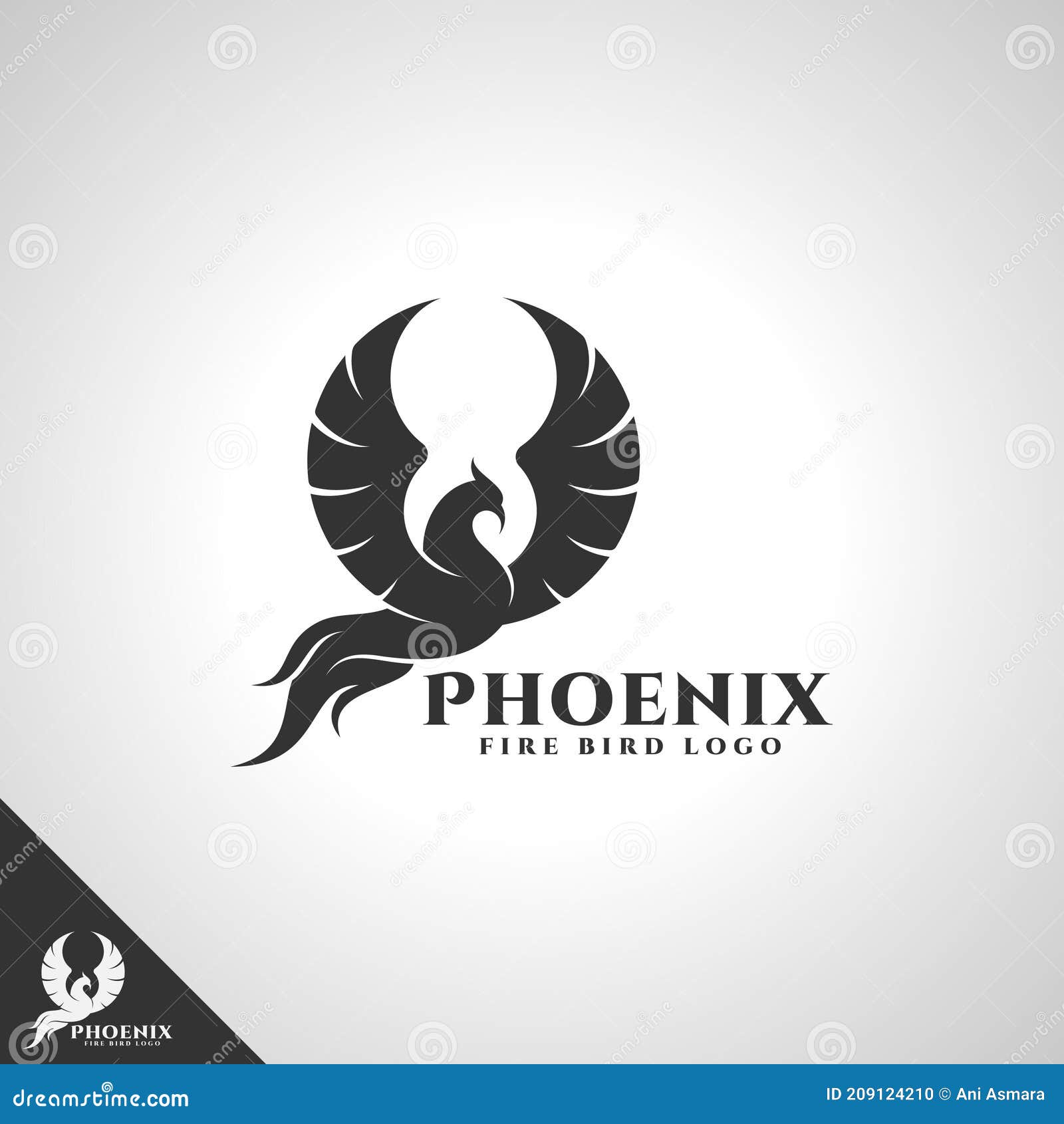 Logo De Ave De Fuego Phoenix Ilustración del Vector - Ilustración de ...
