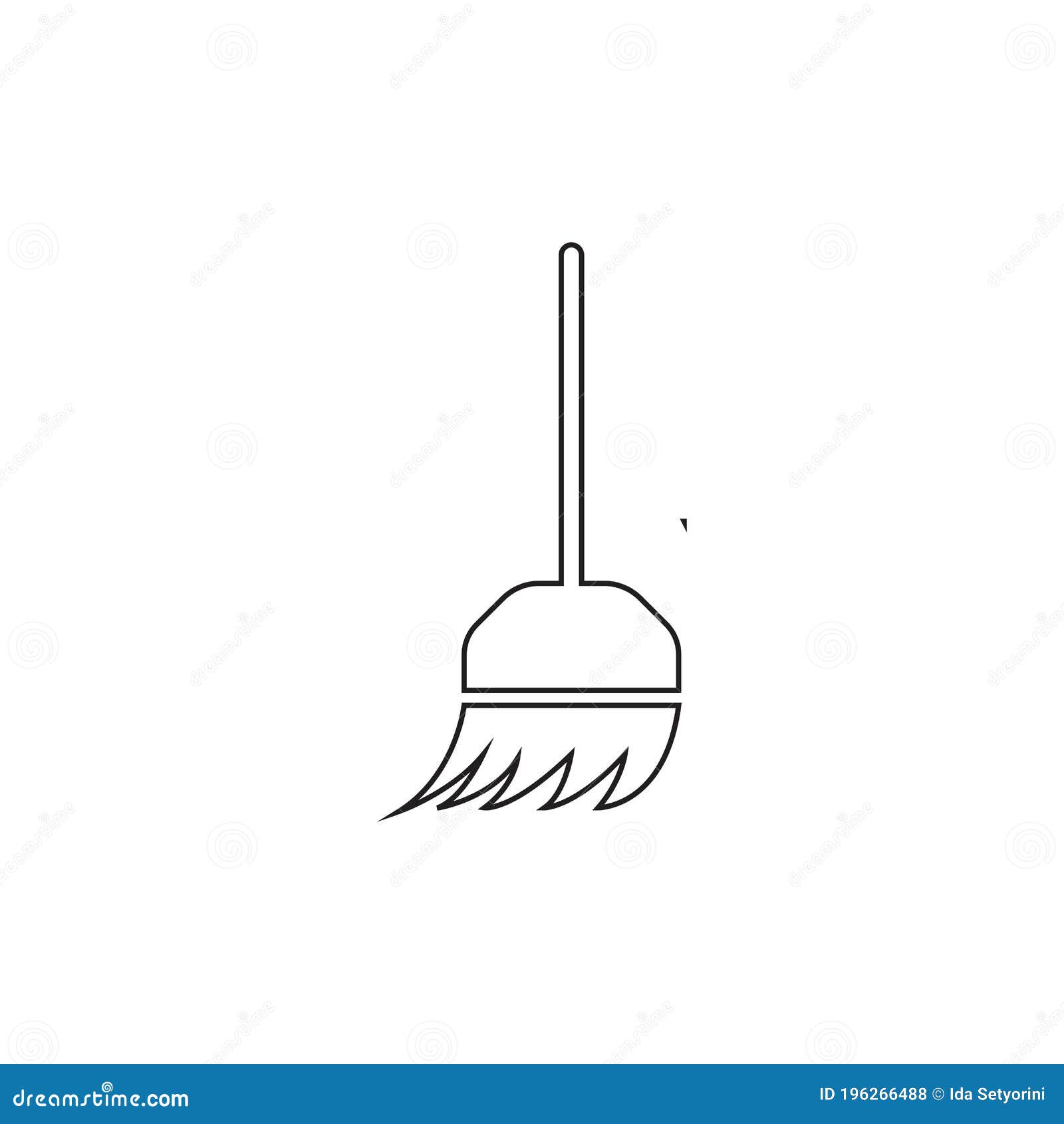 Logo de balai illustration de vecteur. Illustration du ligne - 196266488
