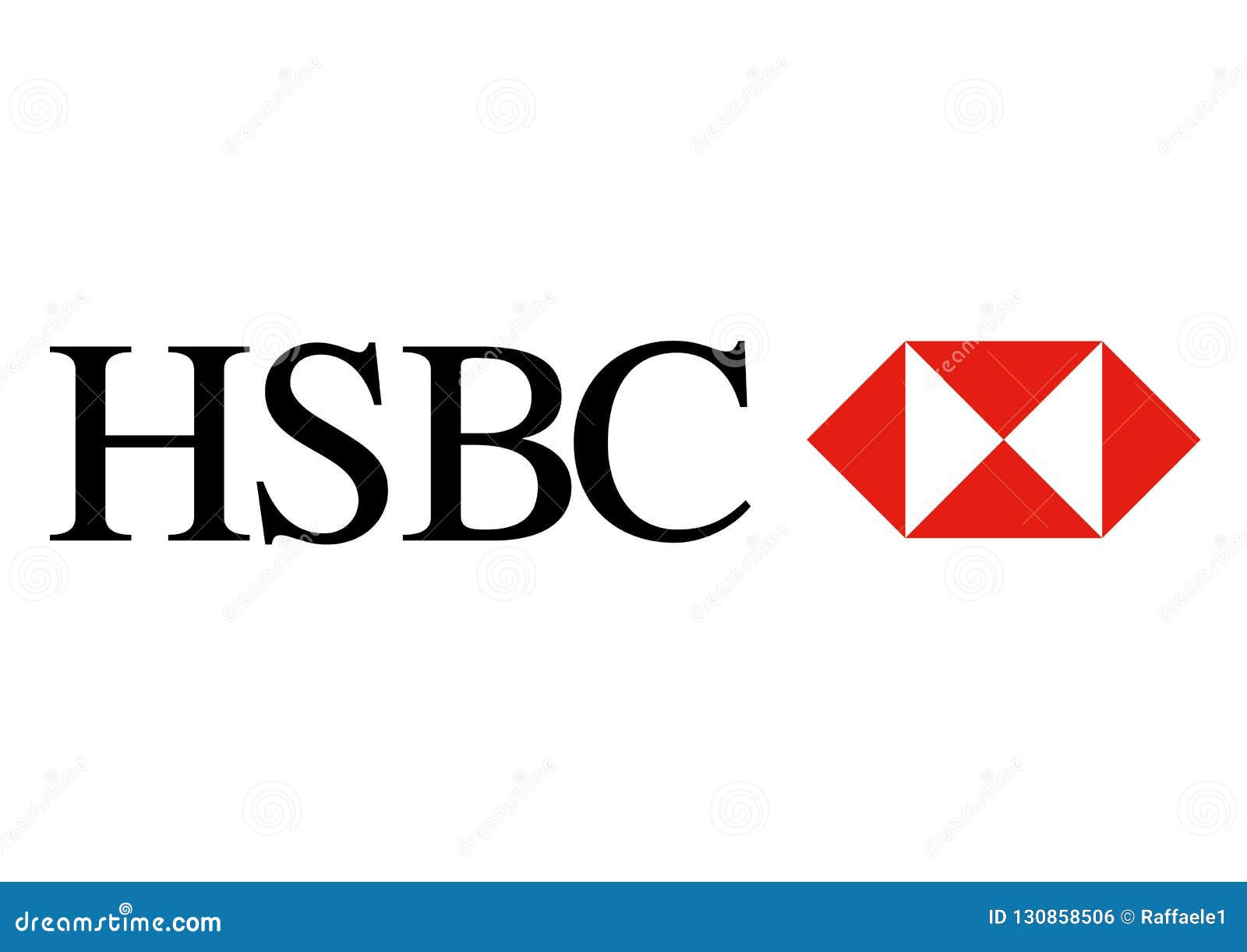 Logo de banque de HSBC photo éditorial. Illustration du mieux - 130858506