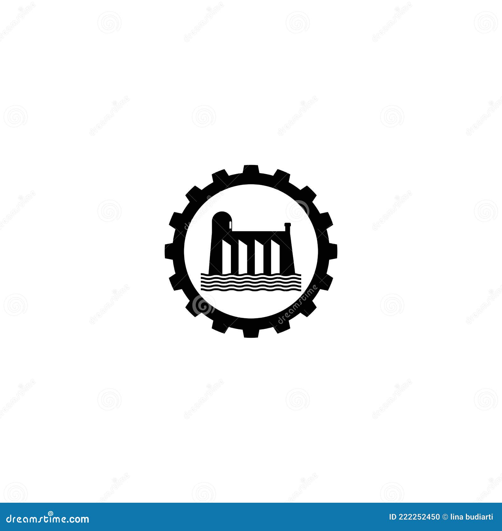 Logo de barrage d'eau illustration de vecteur. Illustration du ligne ...