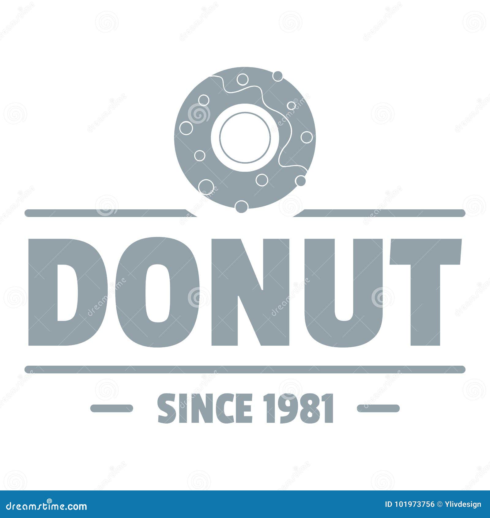 Logo De Beignet, Style Gris Simple Illustration de Vecteur ...