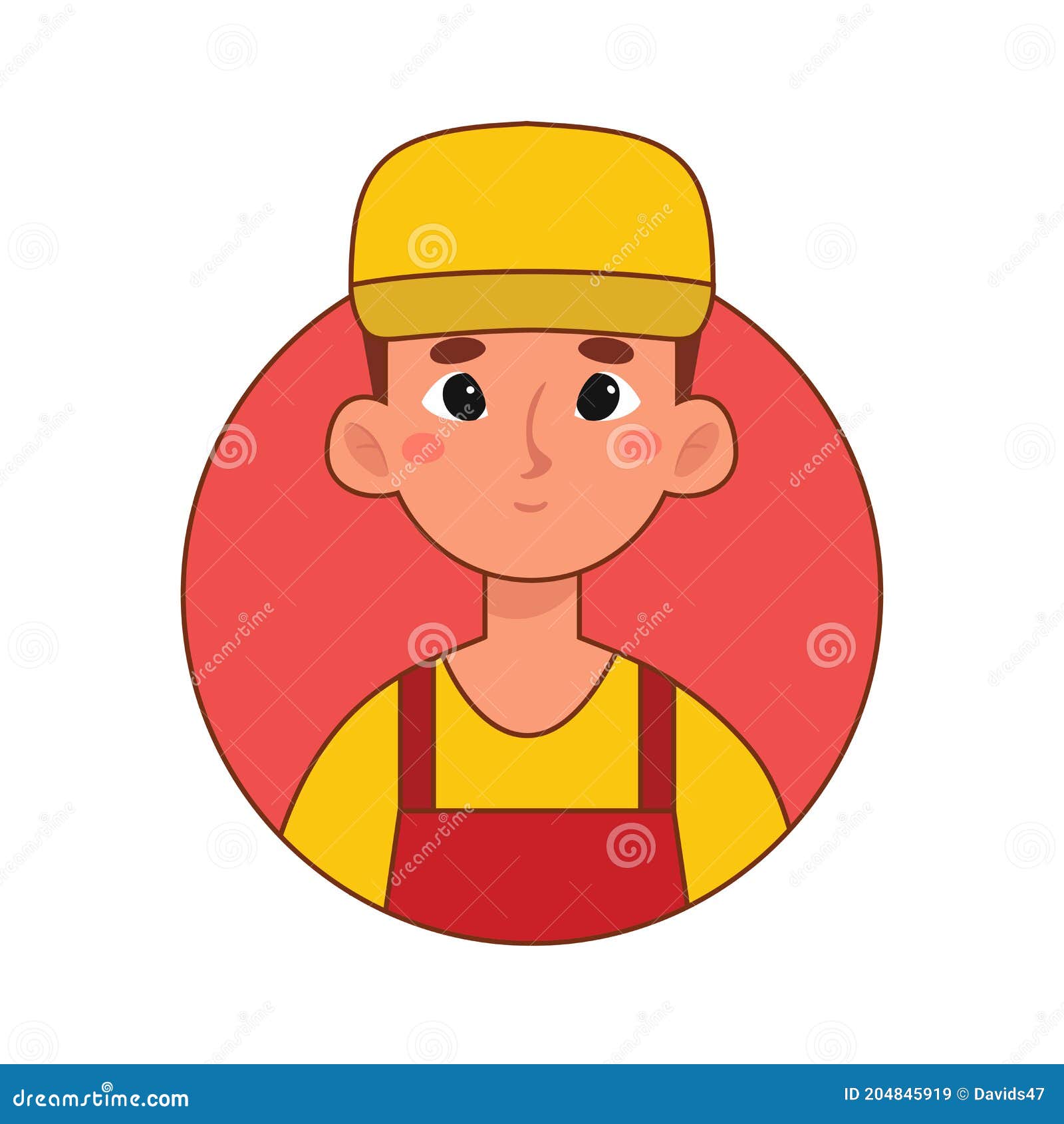 Logo De Builder Man Aislado Ilustración del Vector - Ilustración de ...