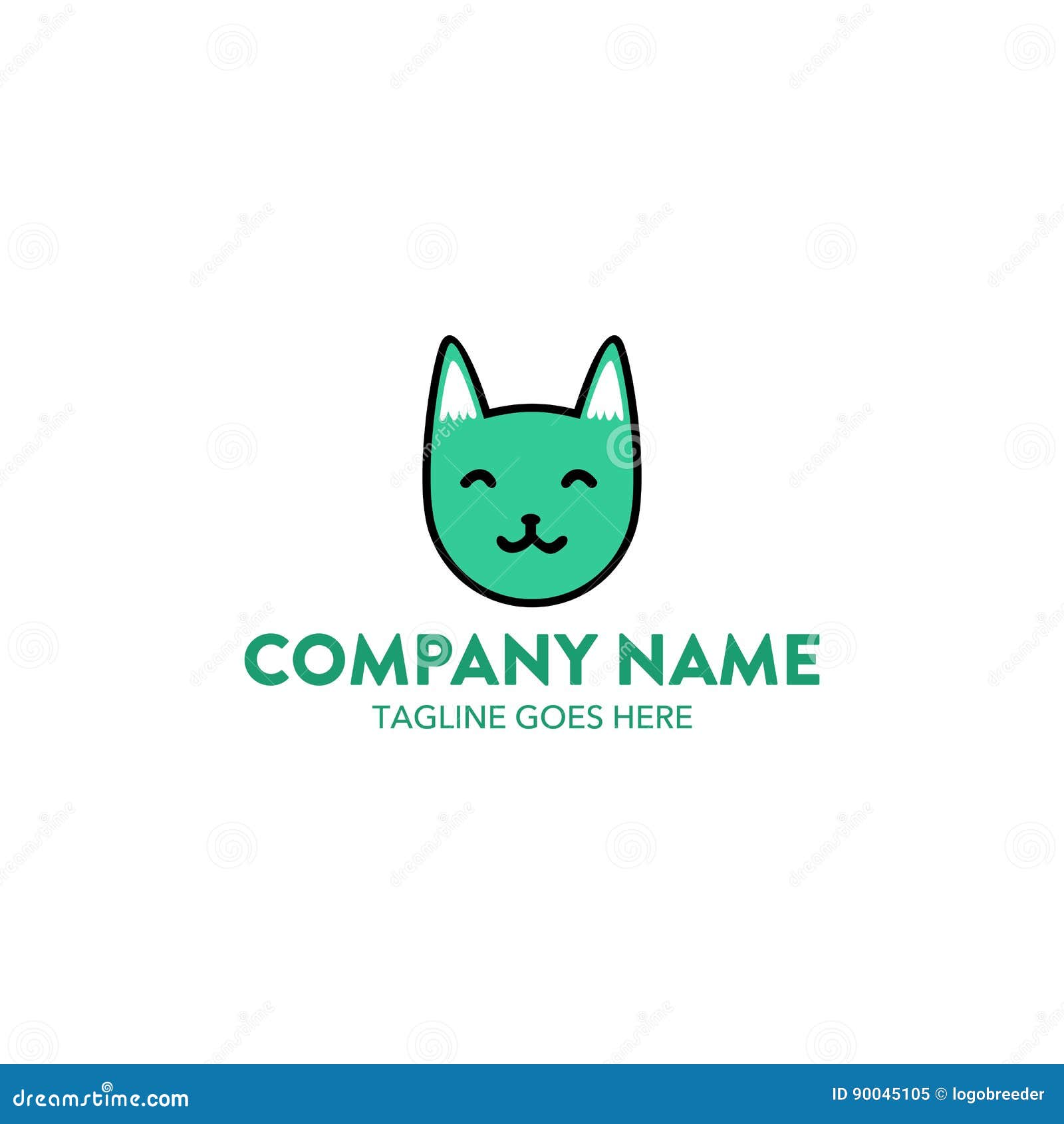 Logo de chat illustration de vecteur. Illustration du graphisme - 90045105