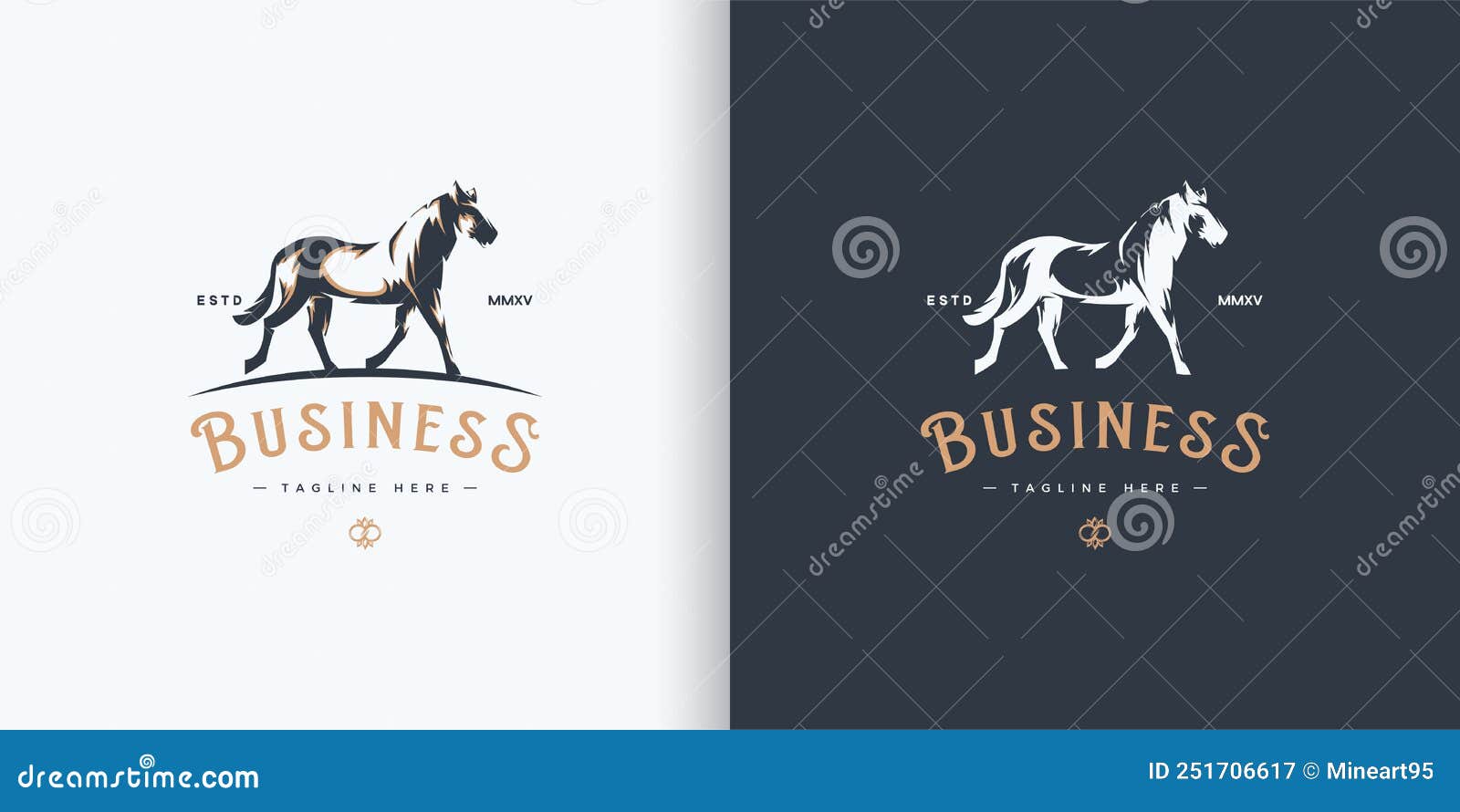 Logo de cheval classique illustration de vecteur. Illustration of ...
