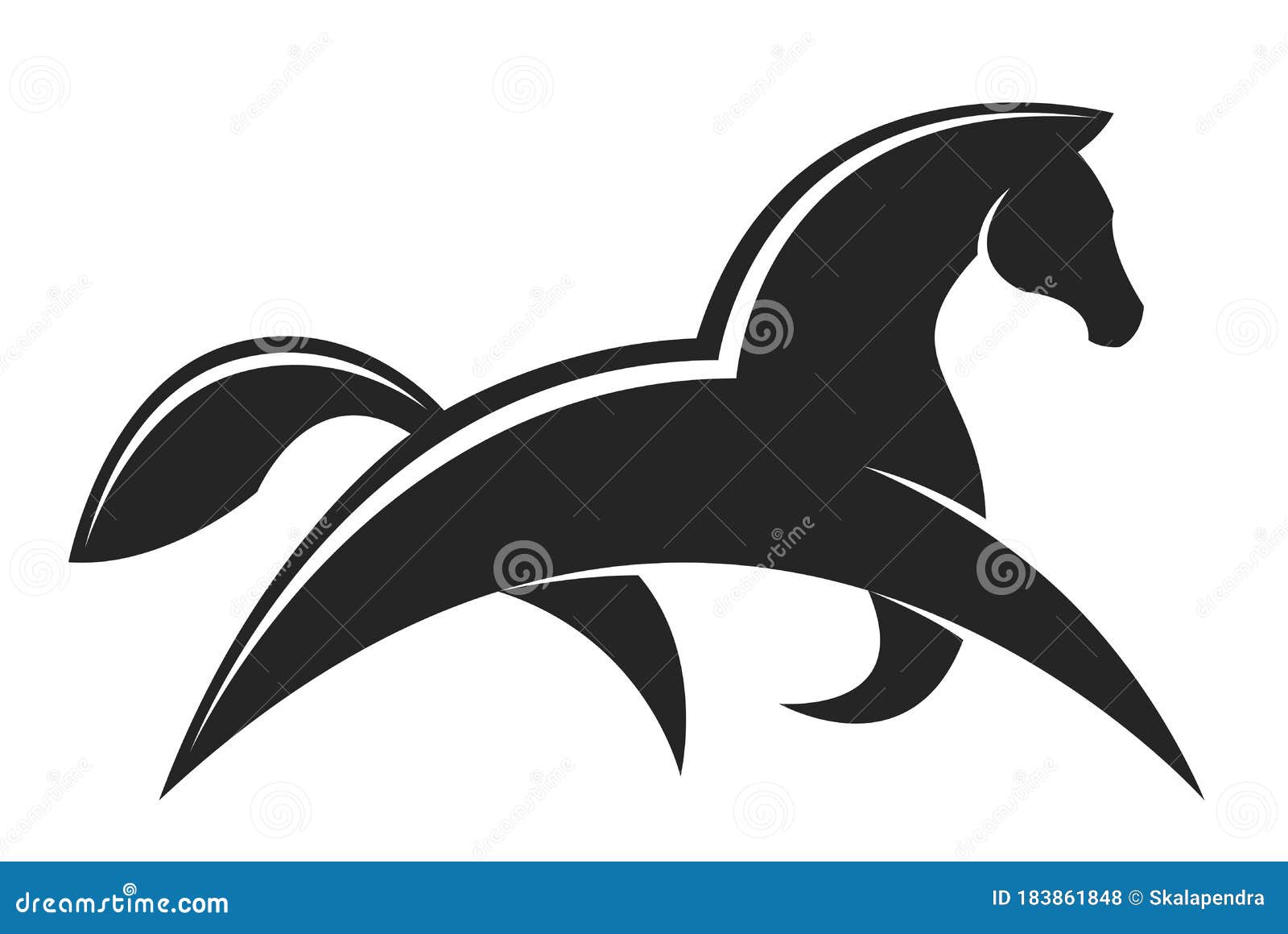 Logo de cheval illustration de vecteur. Illustration du équestre ...