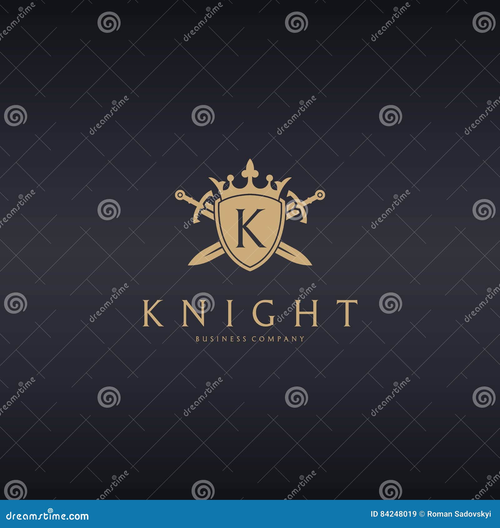 Logo de chevalier illustration de vecteur. Illustration du lettre ...