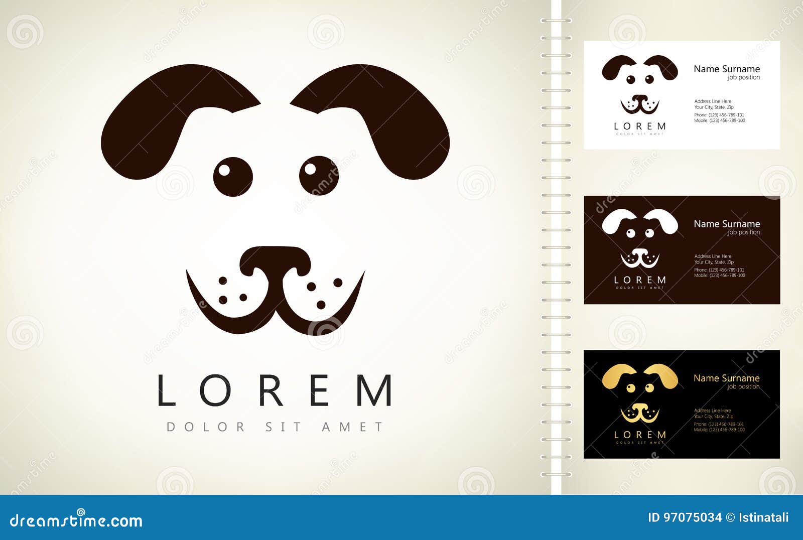 Logo de chien illustration de vecteur. Illustration du clinique - 97075034